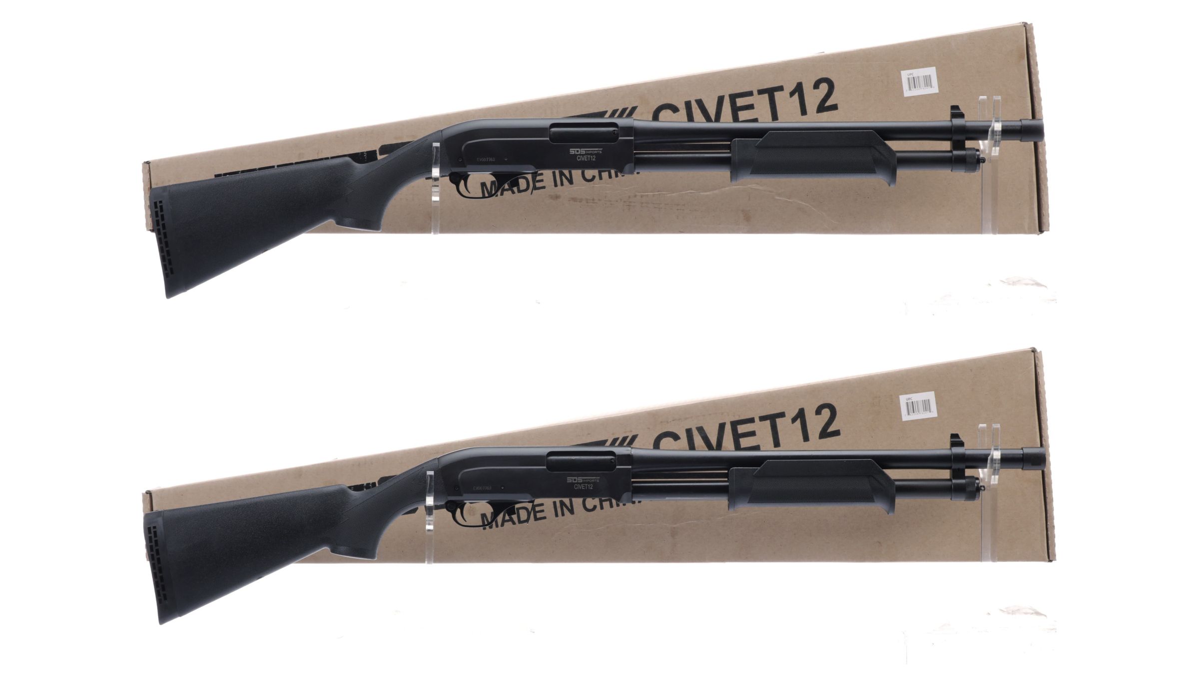 Two Hawk/SDS Imports Civet12 Slide Action Shotguns with Boxes | Rock ...