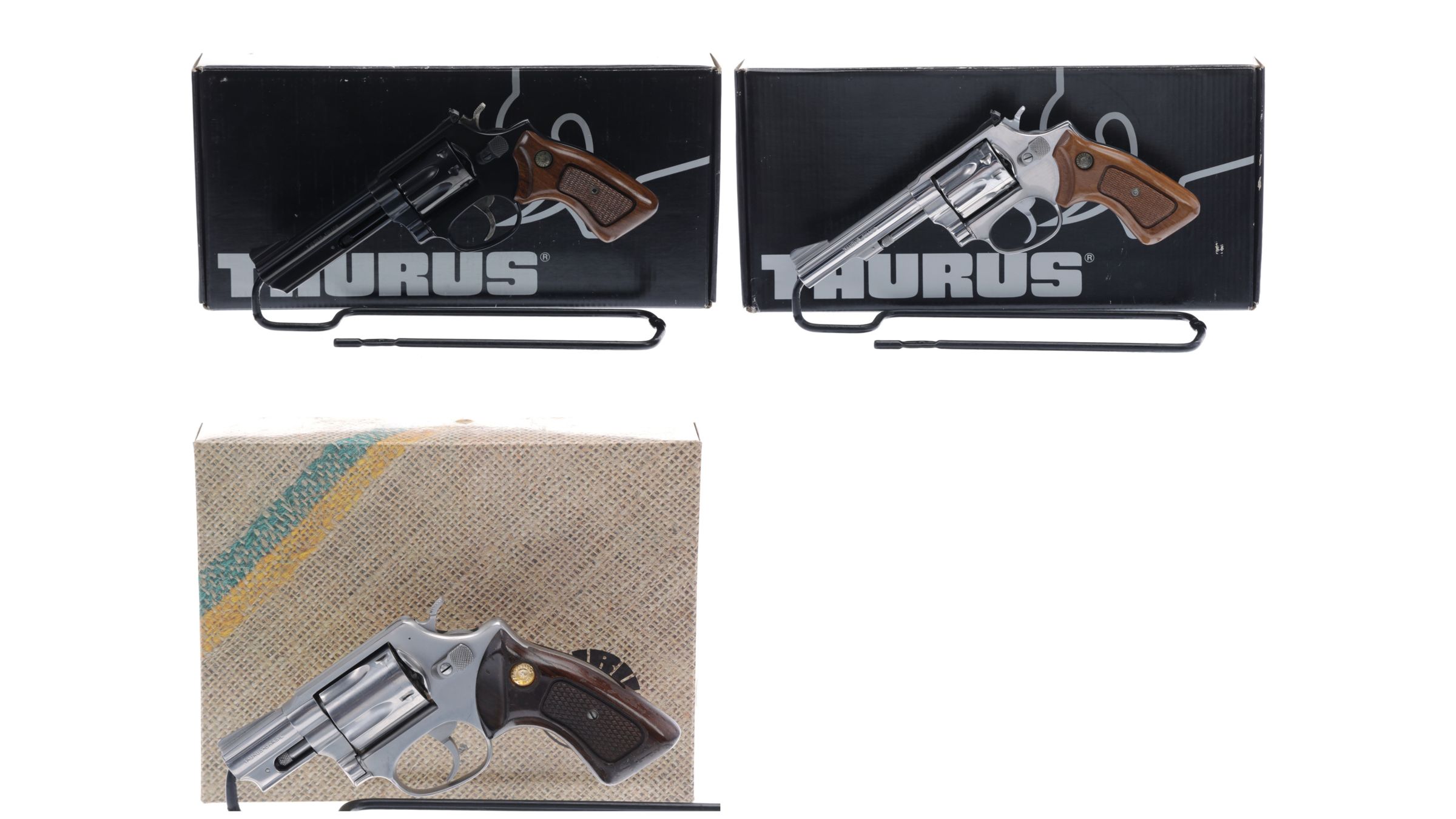 Three Taurus Double Action Revolvers with Boxes | Rock Island Auction