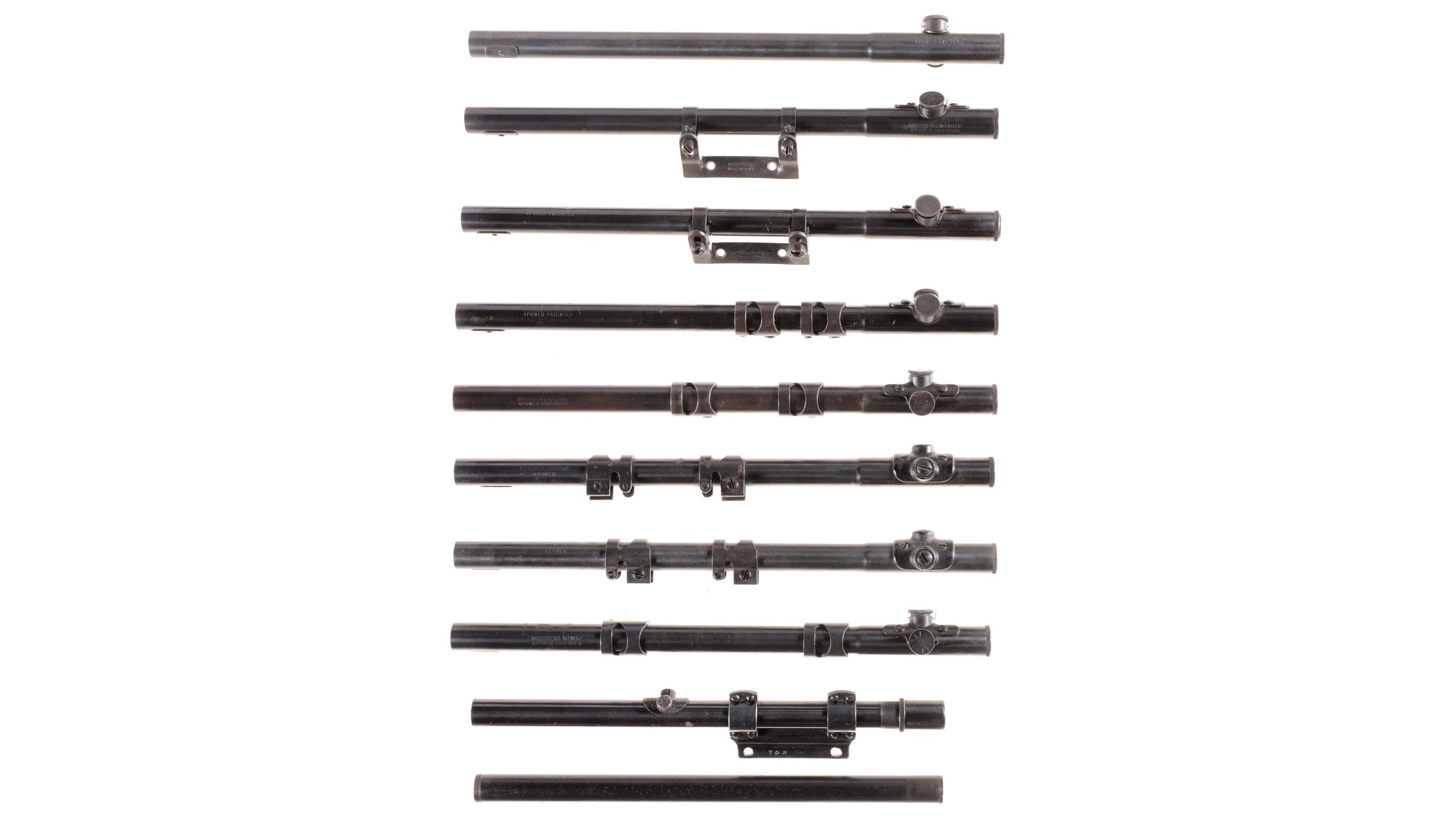 Group of Nine Rifle Scopes and One Scope Tube | Rock Island Auction