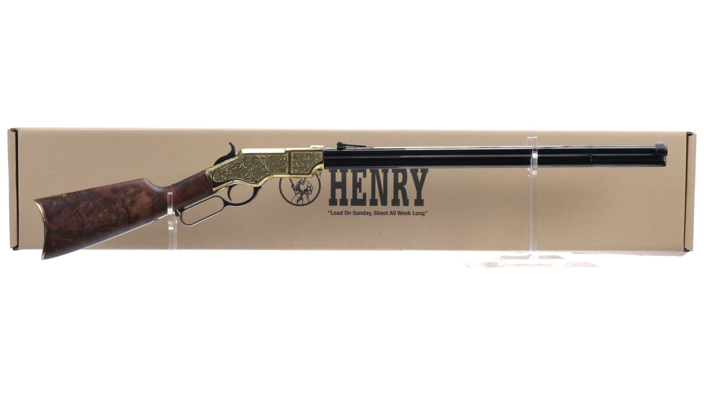 Engraved Henry Repeating Arms Original Henry Deluxe Rifle | Rock Island ...