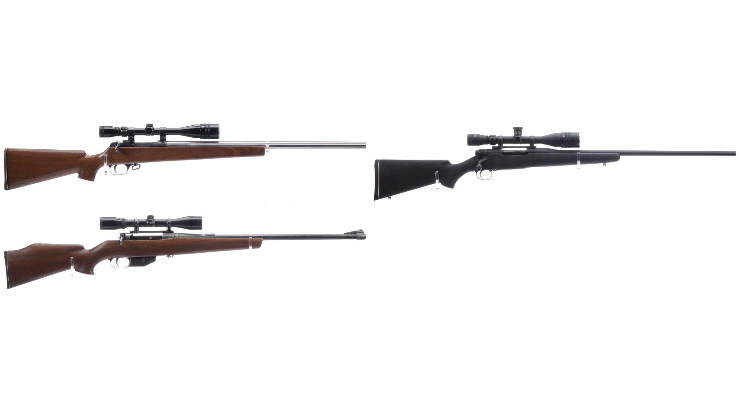 Three Bolt Action Rifles with Scopes | Rock Island Auction