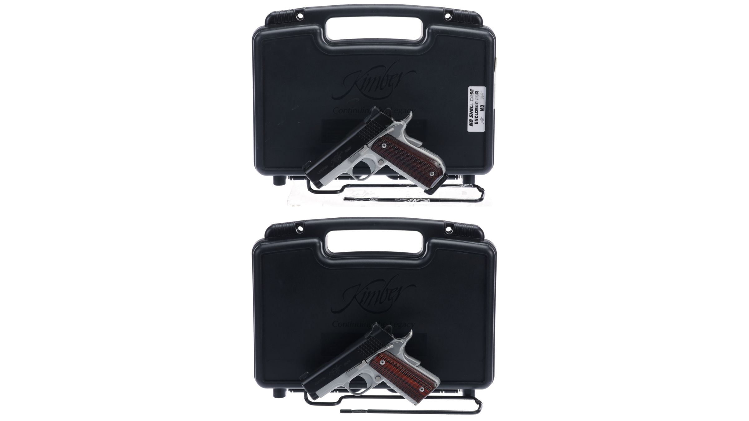 Two Kimber Custom Shop Semi-Automatic Pistols with Cases | Rock Island ...