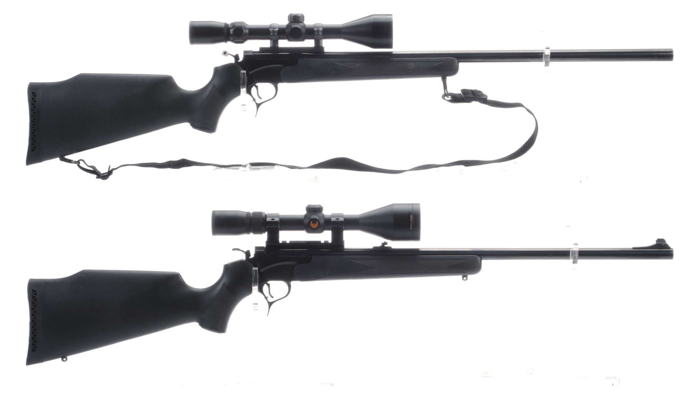 Two Thompson Center Arms Encore Single Shot Rifles with Scopes | Rock ...