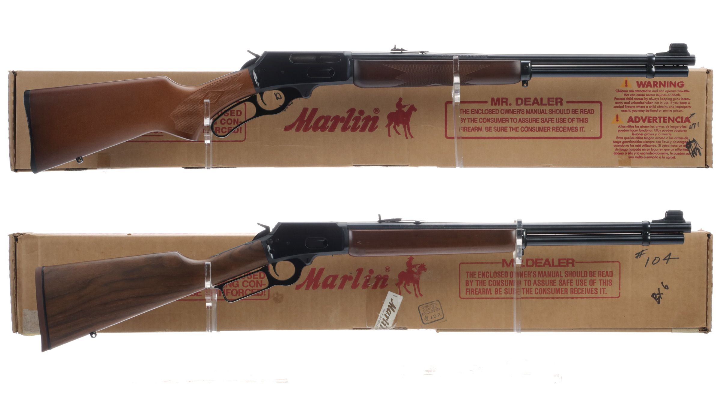 Two Marlin Lever Action Rifles with Boxes | Rock Island Auction