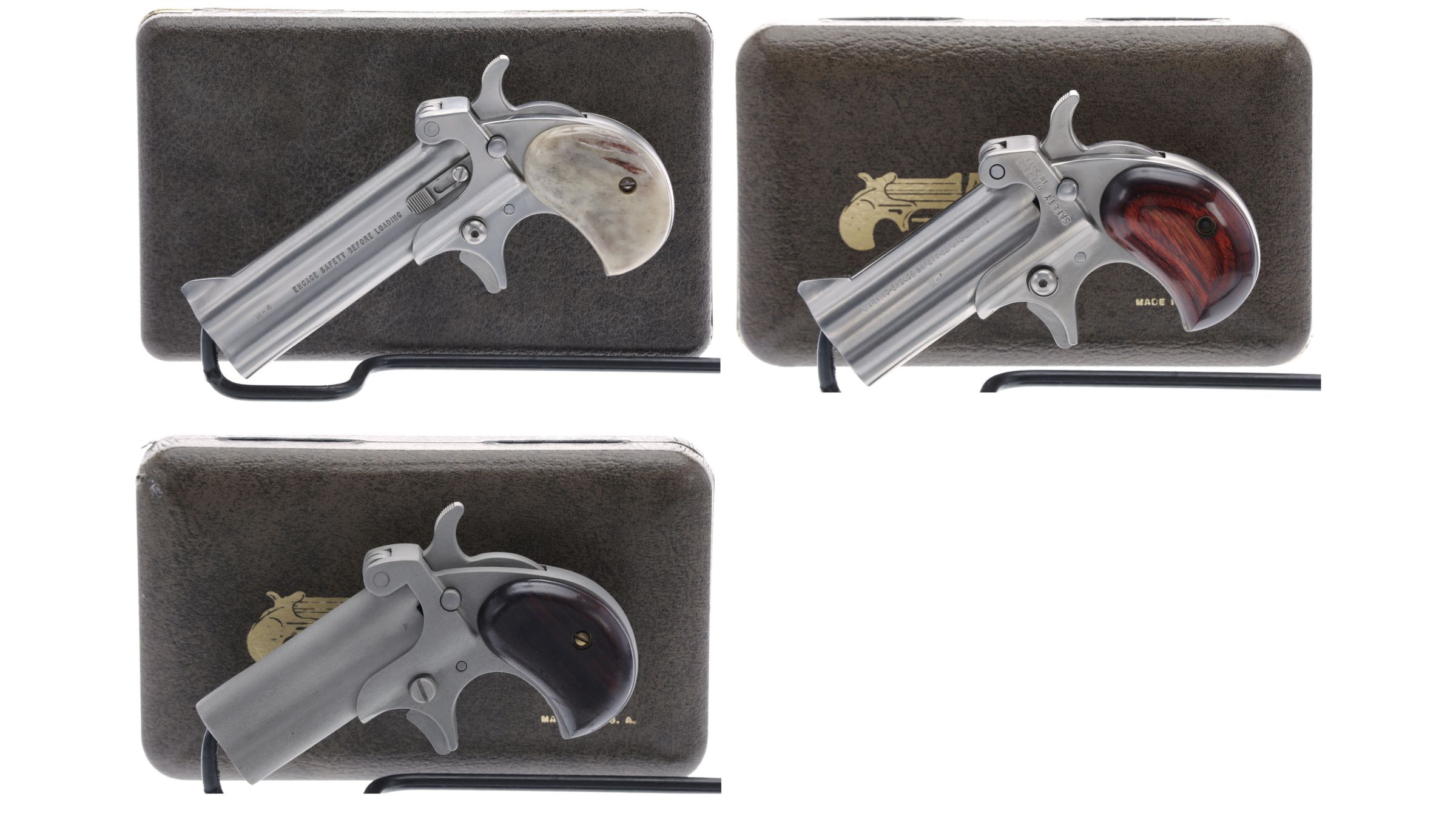 Three American Derringer Corp. Derringer Pistols with Cases | Rock ...