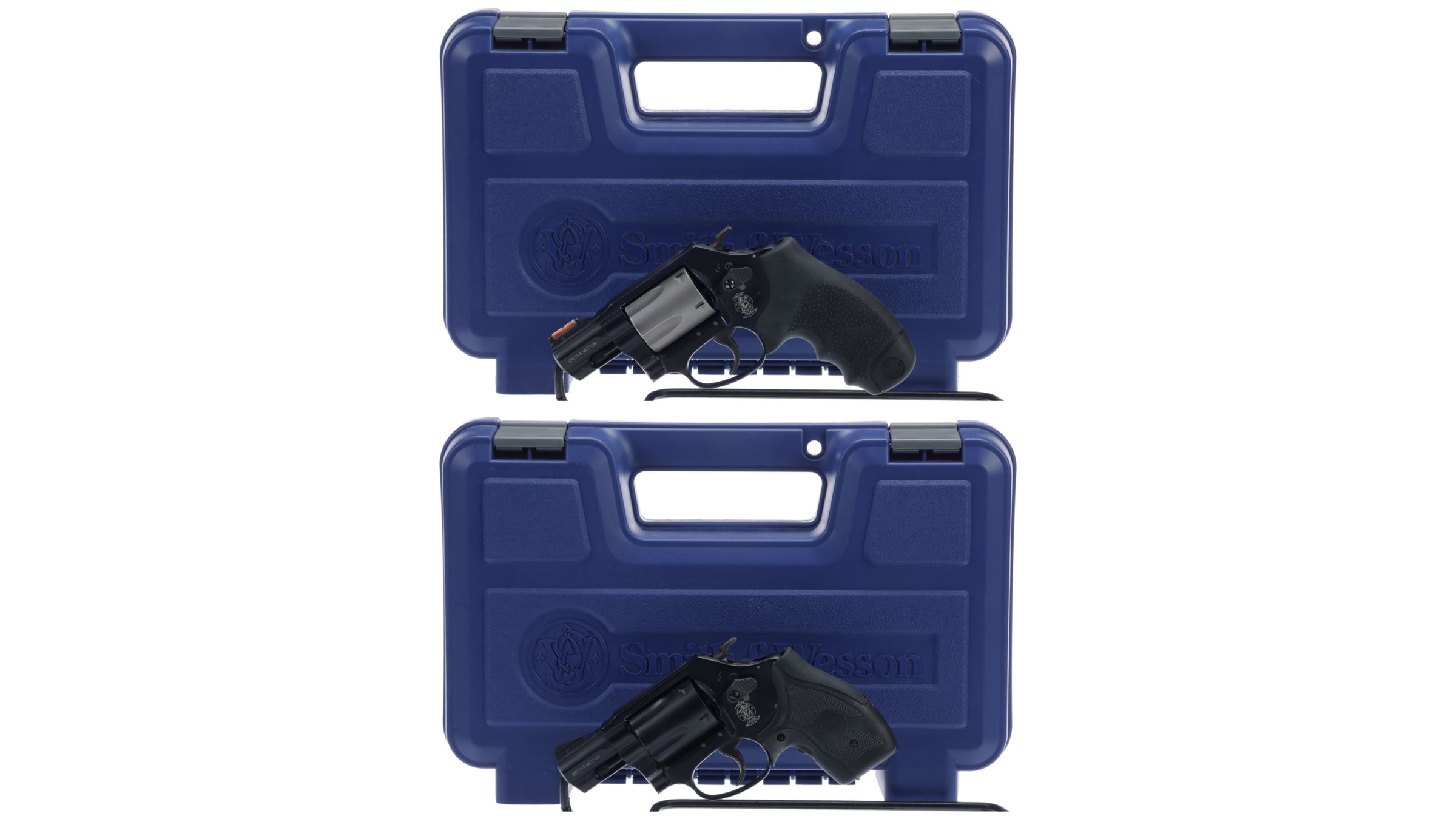 Two Smith & Wesson Model 360 Double Action Revolvers with Cases | Rock ...