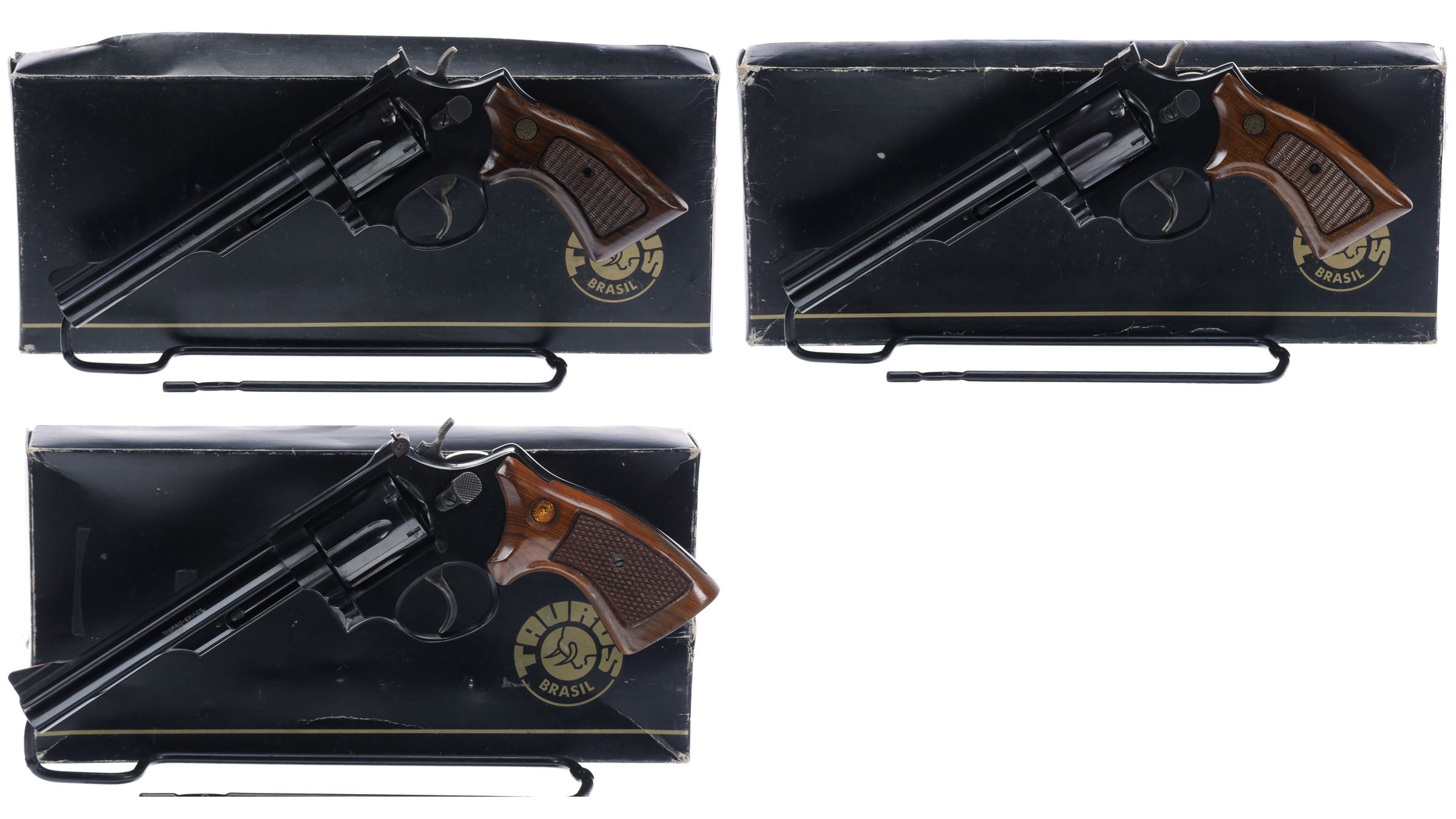 Three Taurus Model 66 Double Action Revolvers with Boxes | Rock Island ...