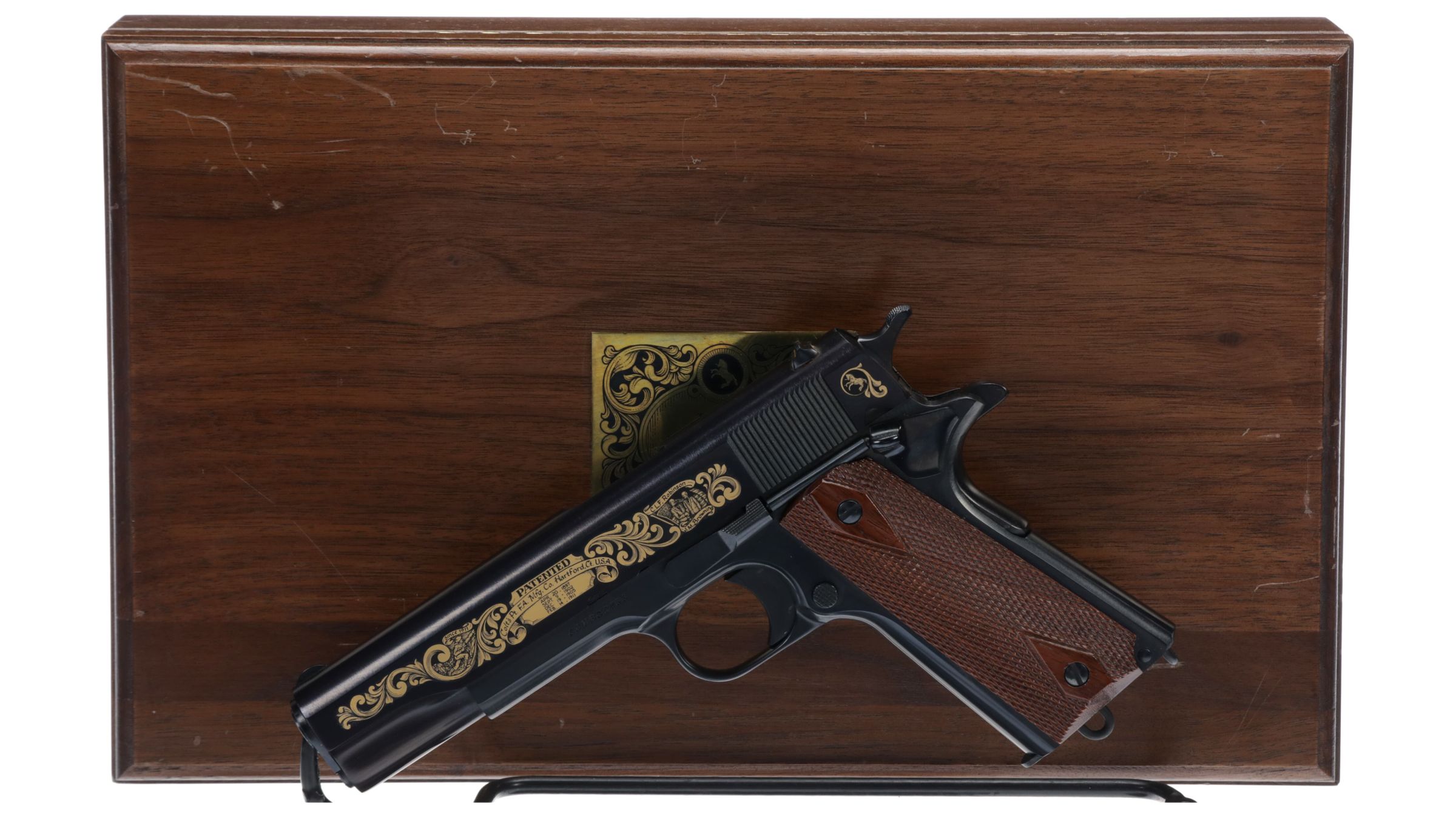 Cased Colt J. M. Browning Commemorative Government Model Pistol | Rock ...