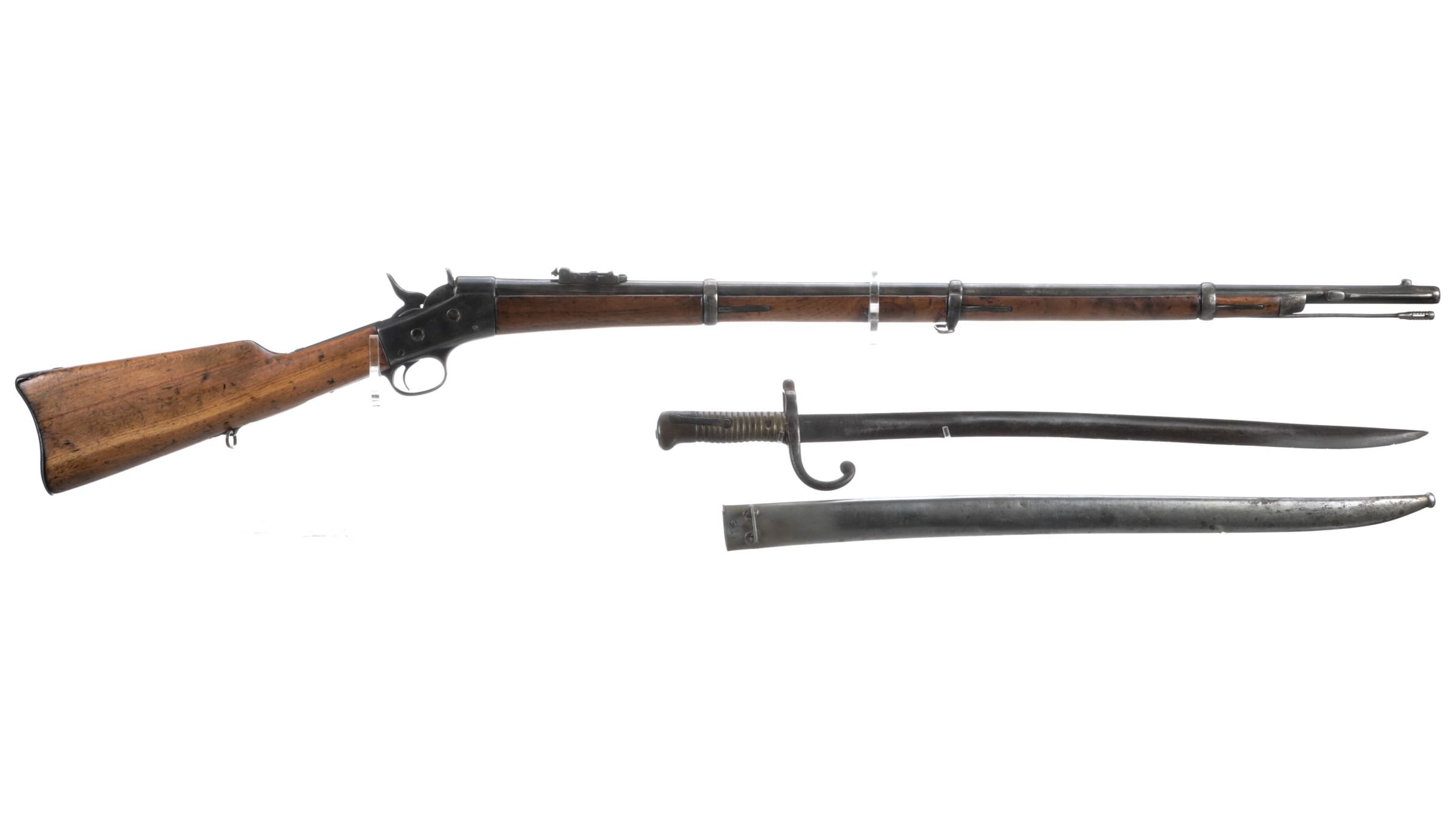 Egyptian Remington Rolling Block Rifle with Bayonet | Rock Island Auction