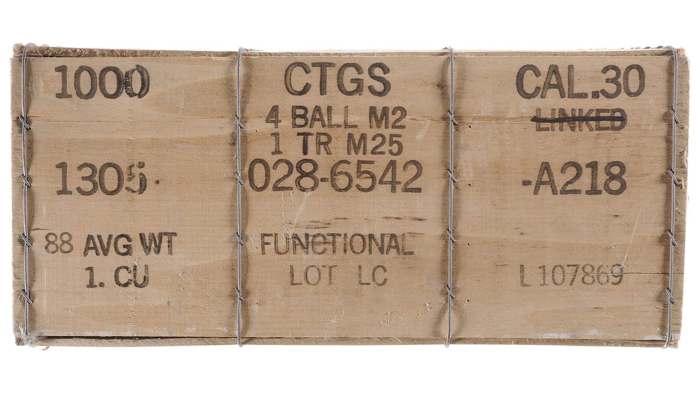 One Crate of 30 Caliber M2 Ball Ammunition | Rock Island Auction