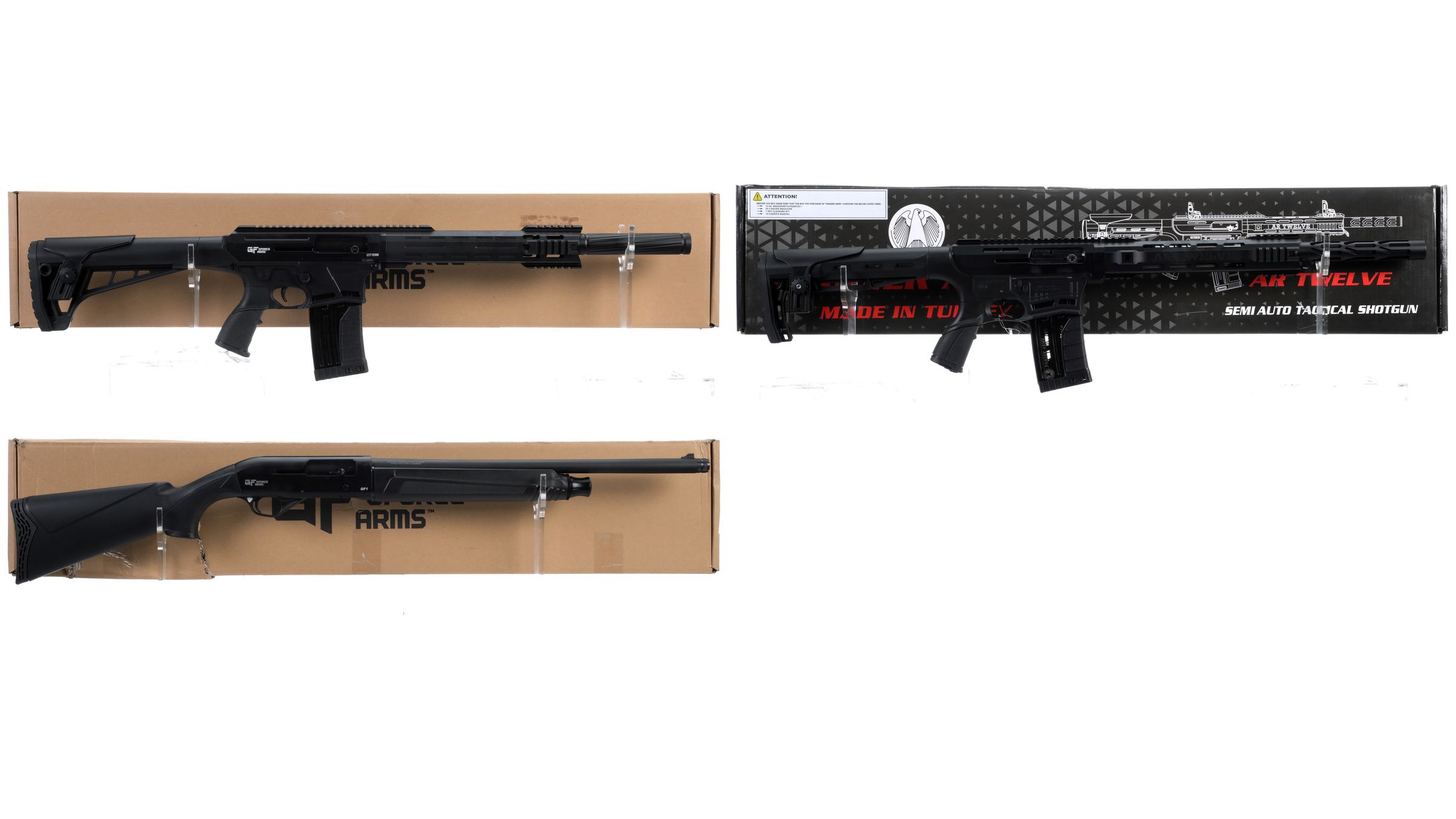 Three Semi Automatic Shotguns With Boxes Rock Island Auction