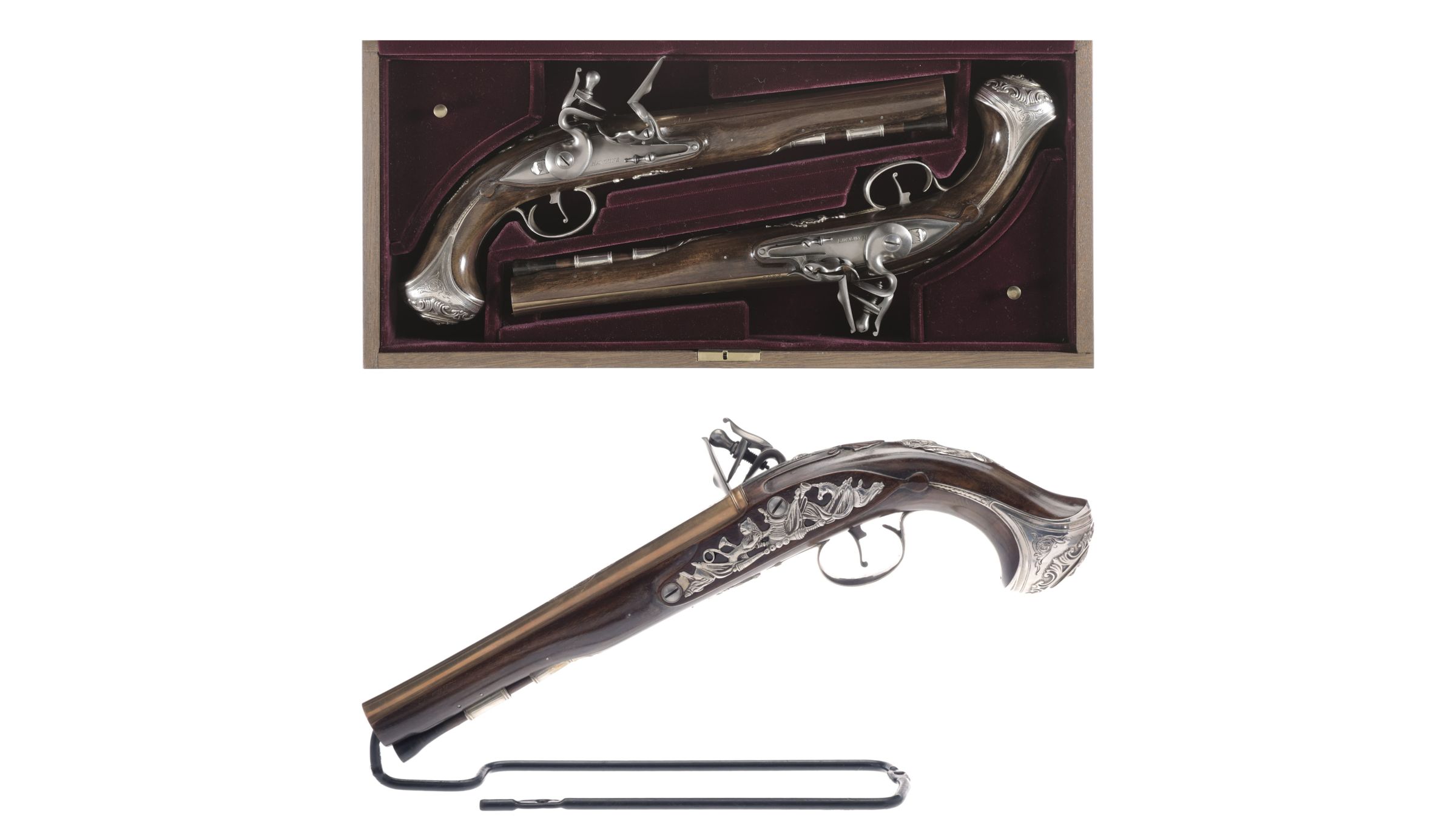 Cased Pair of U.S. Historical Society George Washington Pistols | Rock ...