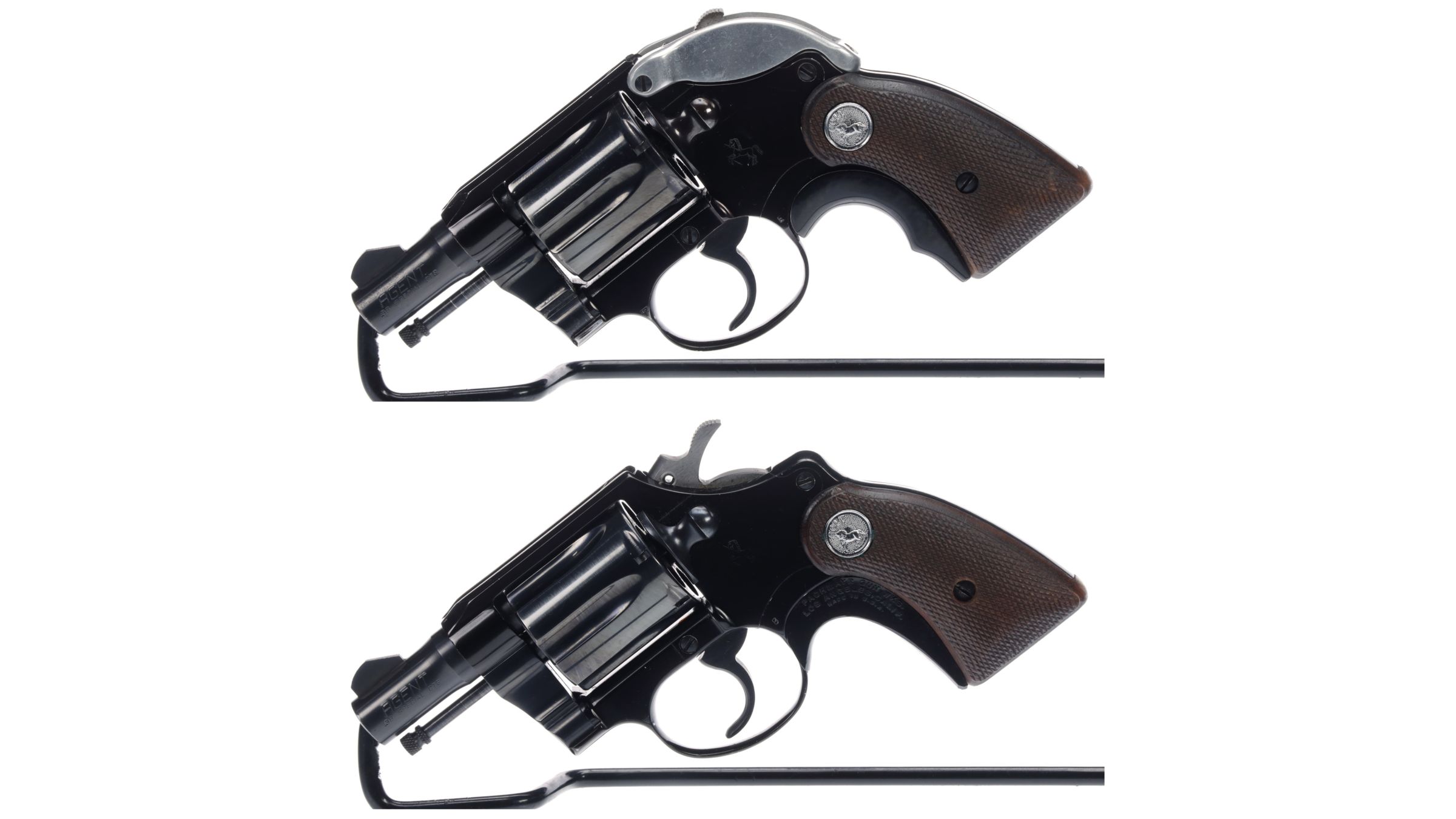 Two Colt Agent Double Action Revolvers | Rock Island Auction