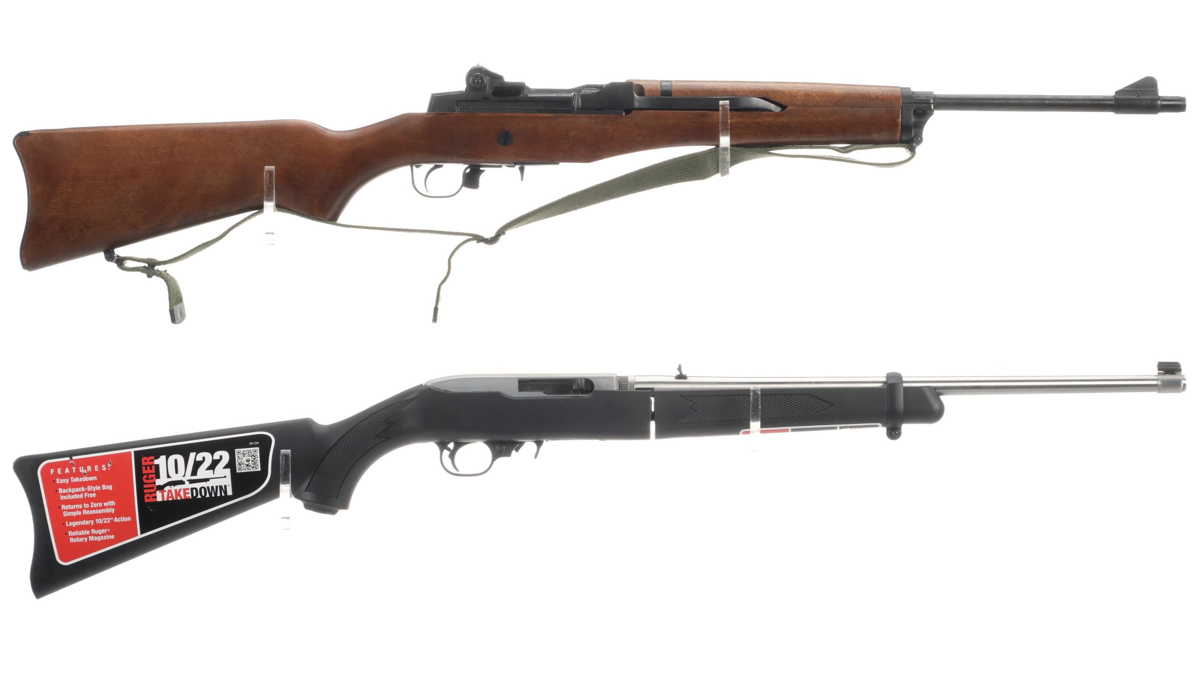 Two Ruger Semi-Automatic Rifles | Rock Island Auction