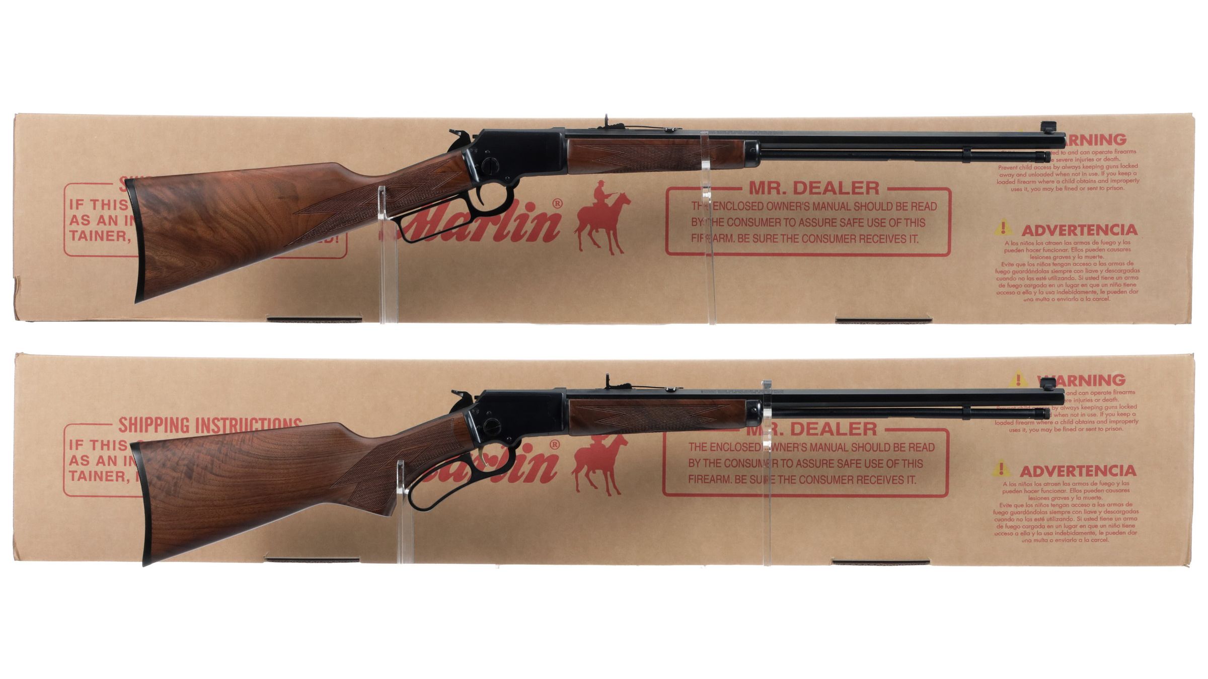 Two Marlin Model 1897 Texan Lever Action Rifles with Boxes | Rock ...