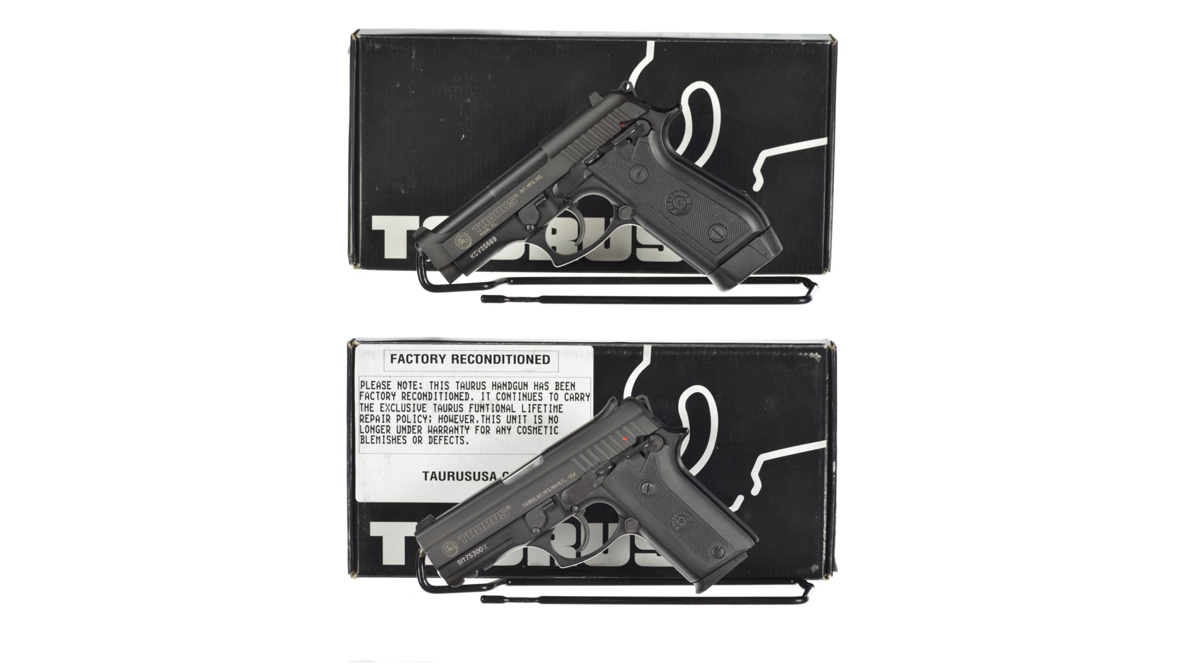Two Taurus Semi-Automatic Pistols with Boxes | Rock Island Auction