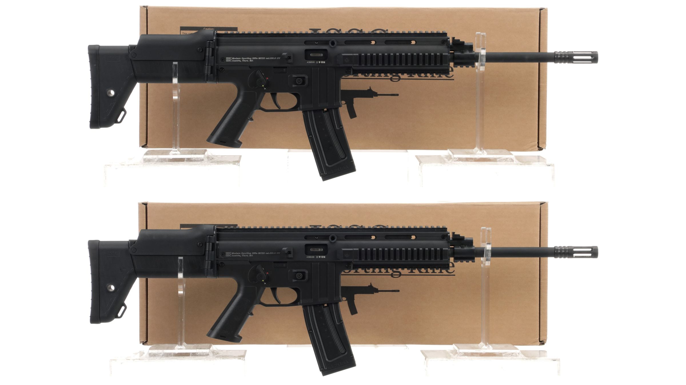 Consecutive Pair of ISSC Mk22 Semi-Automatic Rifles with Boxes | Rock ...
