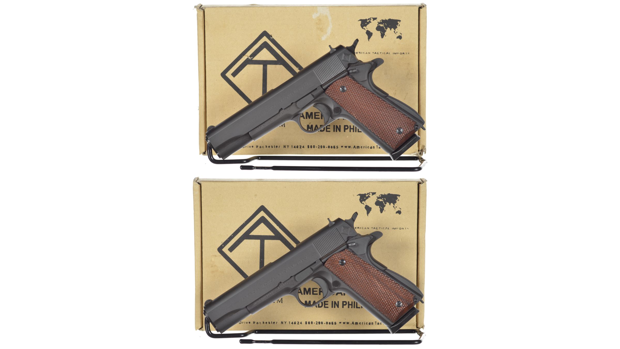 Two American Tactical M1911 Military Pistols with Boxes | Rock Island ...