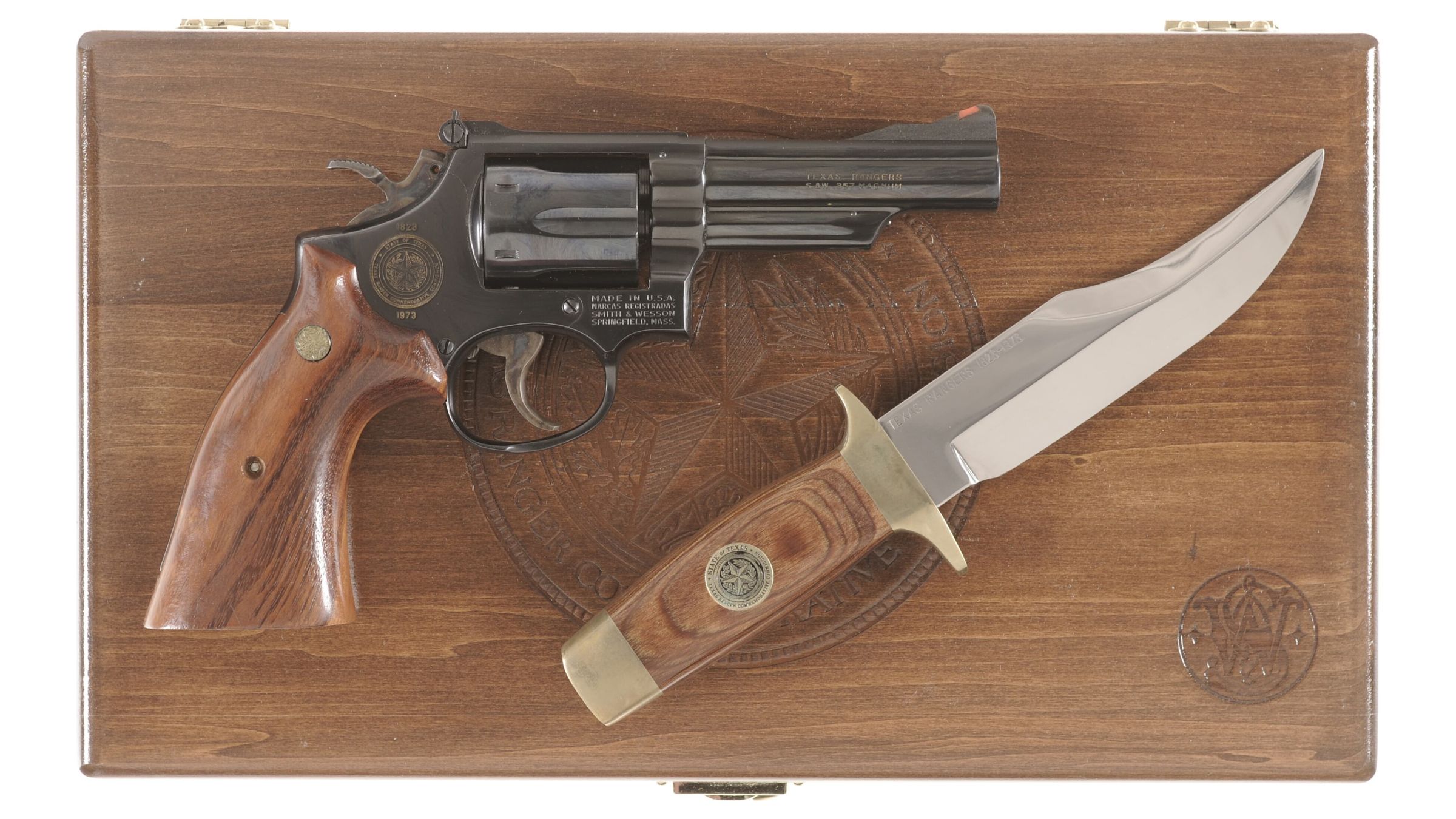 Cased Smith & Wesson Model 19-3 Texas Rangers Revolver | Rock Island ...