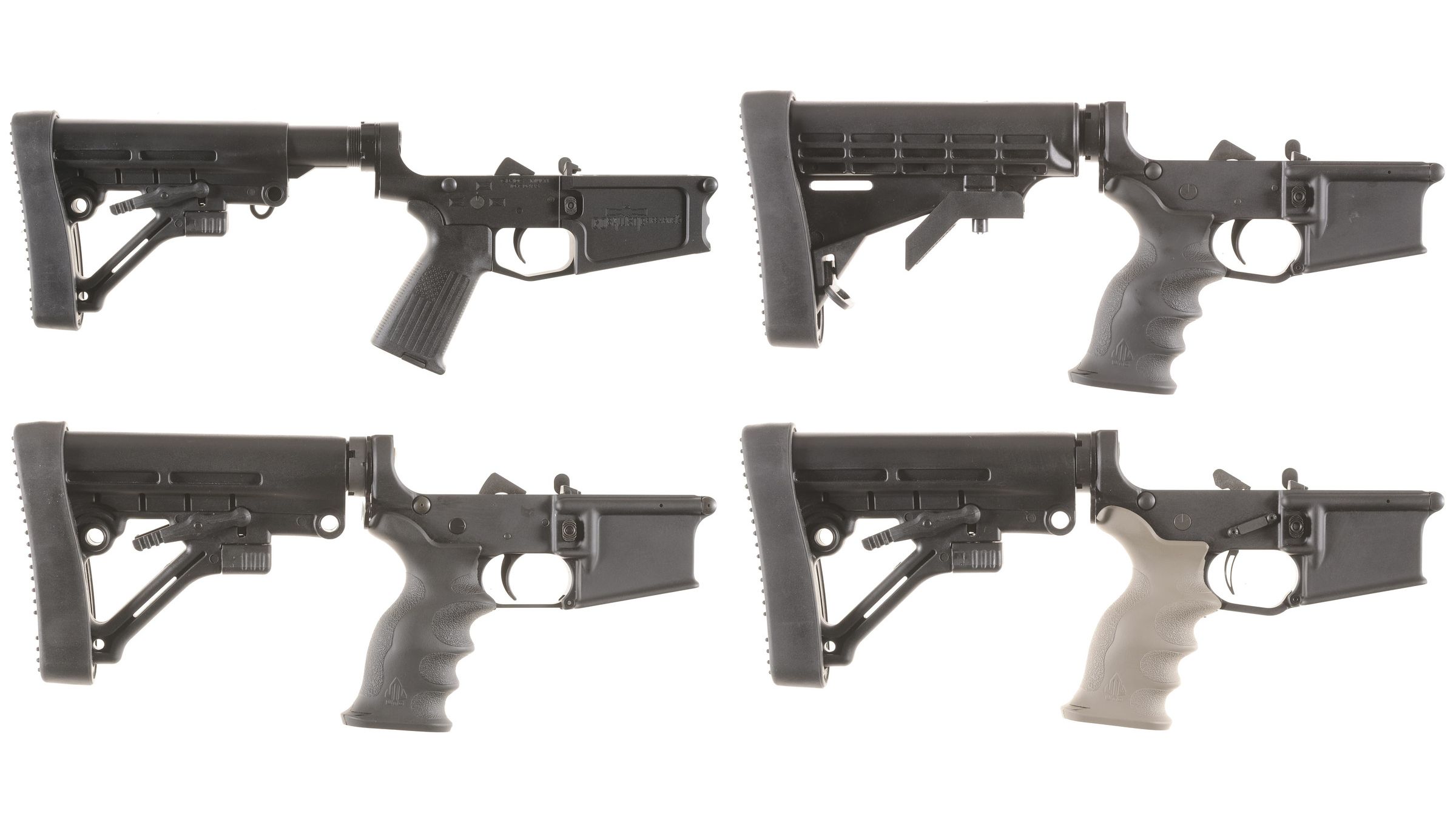 Four Complete AR-15 Style Lower Receivers | Rock Island Auction