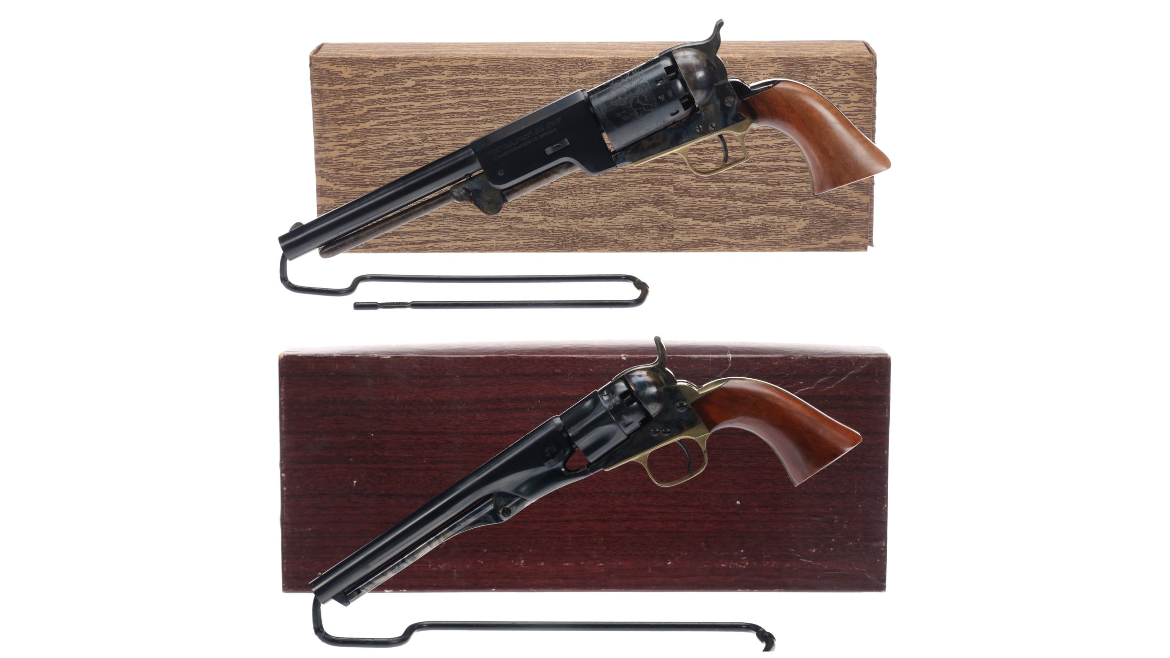 Two Reproduction Percussion Revolvers with Boxes | Rock Island Auction