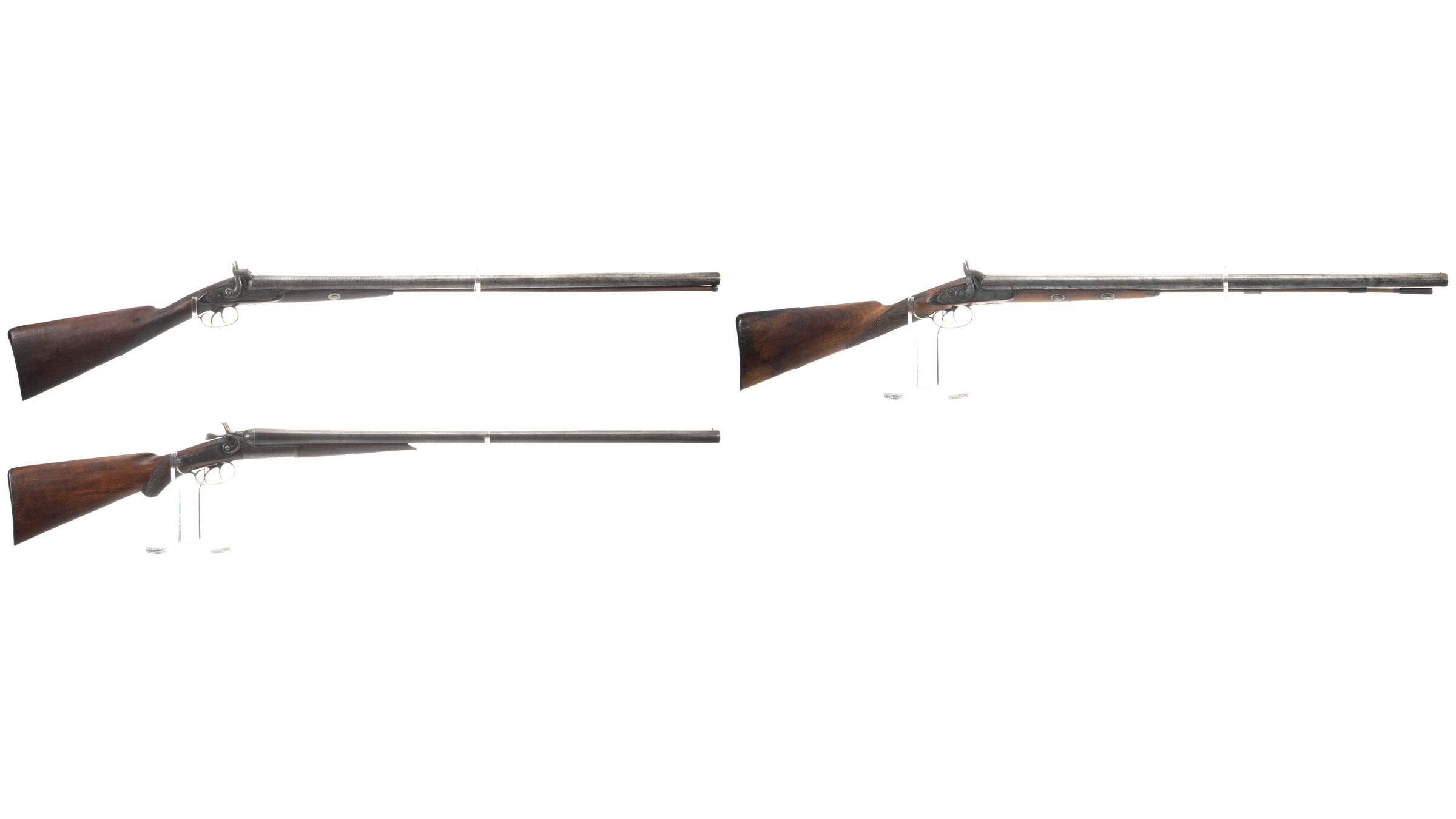 Three Double Barrel Percussion Shotguns | Rock Island Auction