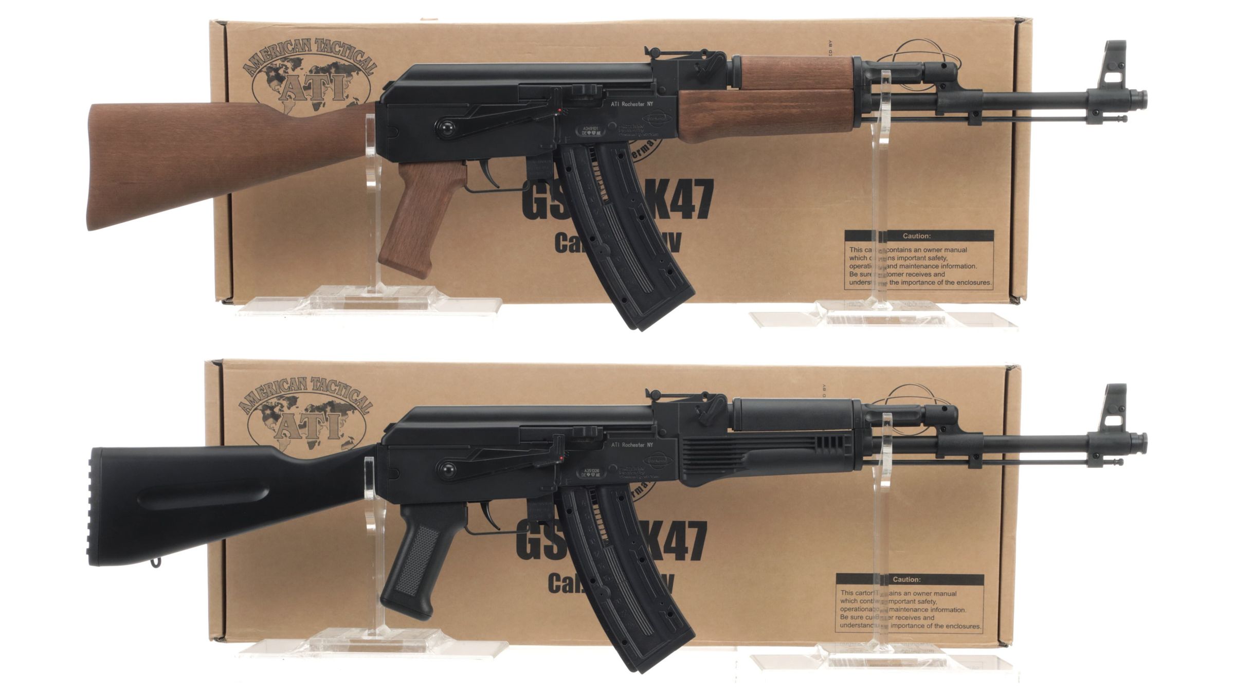 Two German Sport Guns AK47 Semi-Automatic Rifles with Boxes | Rock ...