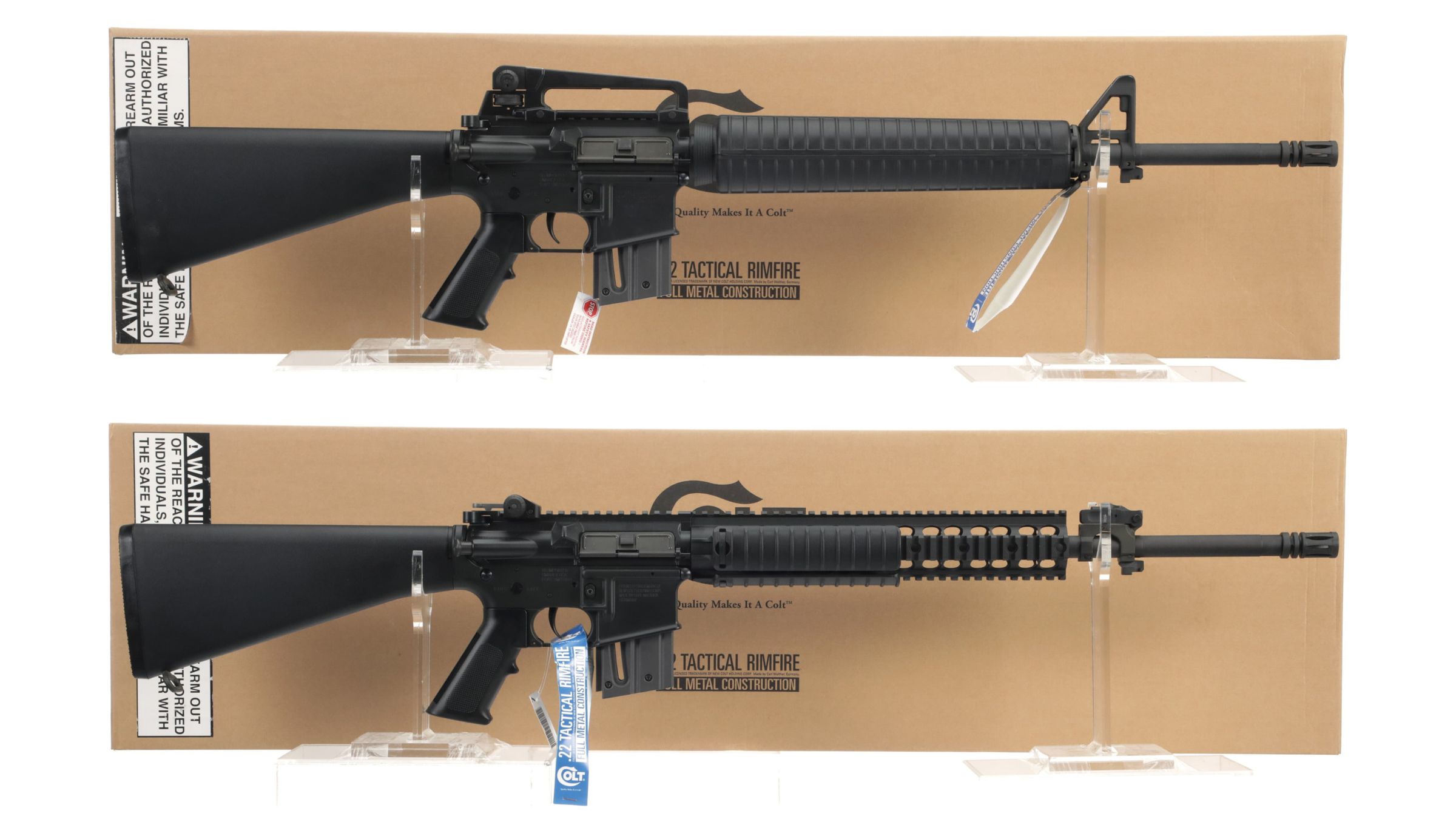 Two Walther/Colt M16 Semi-Automatic Rifles with Boxes | Rock Island Auction
