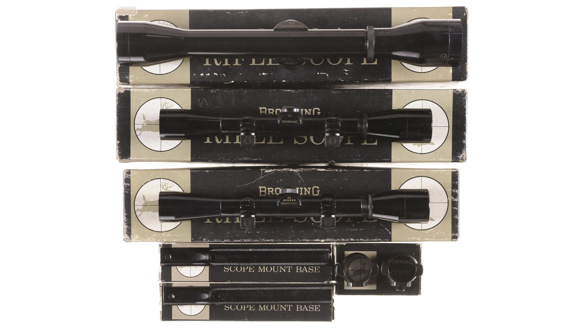 Three Browning Rifle Scopes and Accessories | Rock Island Auction