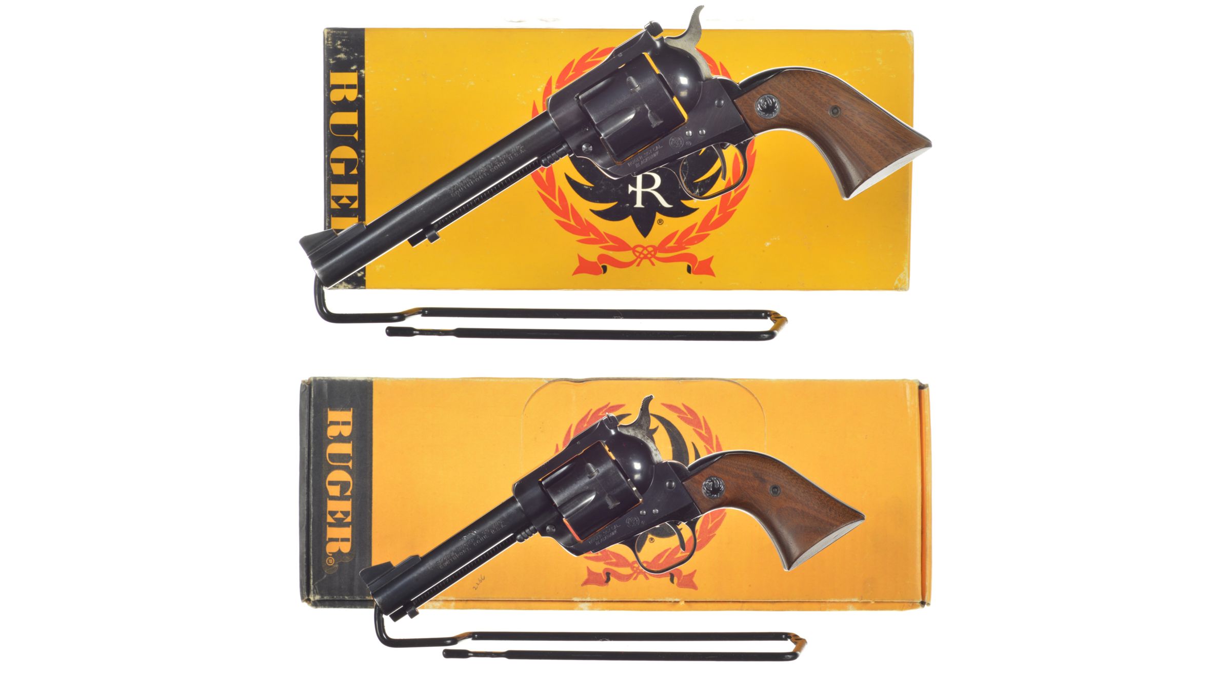 Two Ruger Blackhawk Single Action Revolvers with Boxes | Rock Island ...