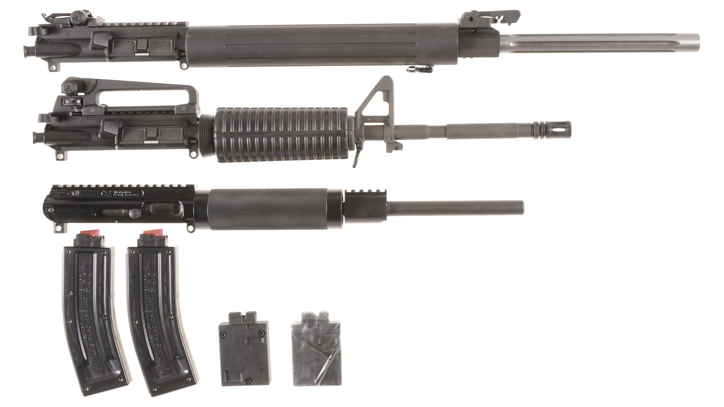 Group of Three AR-15 Complete Upper Receivers | Rock Island Auction