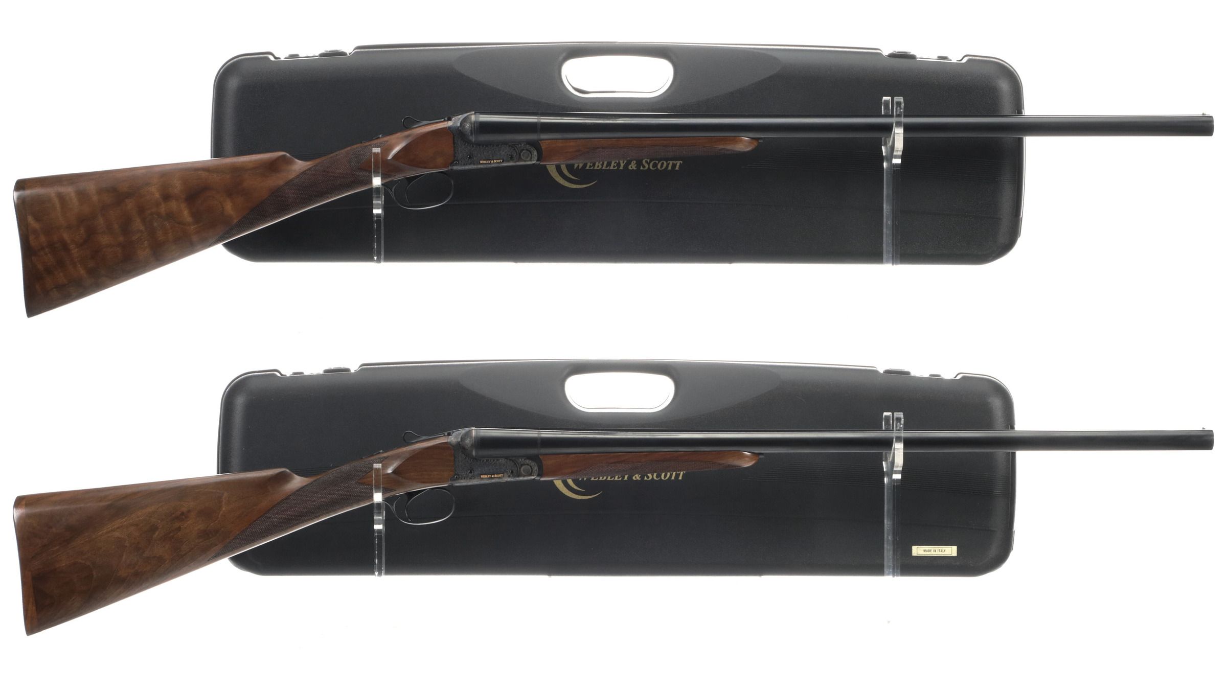Two Webley & Scott Model 712 Double Barrel Shotguns with Cases | Rock ...