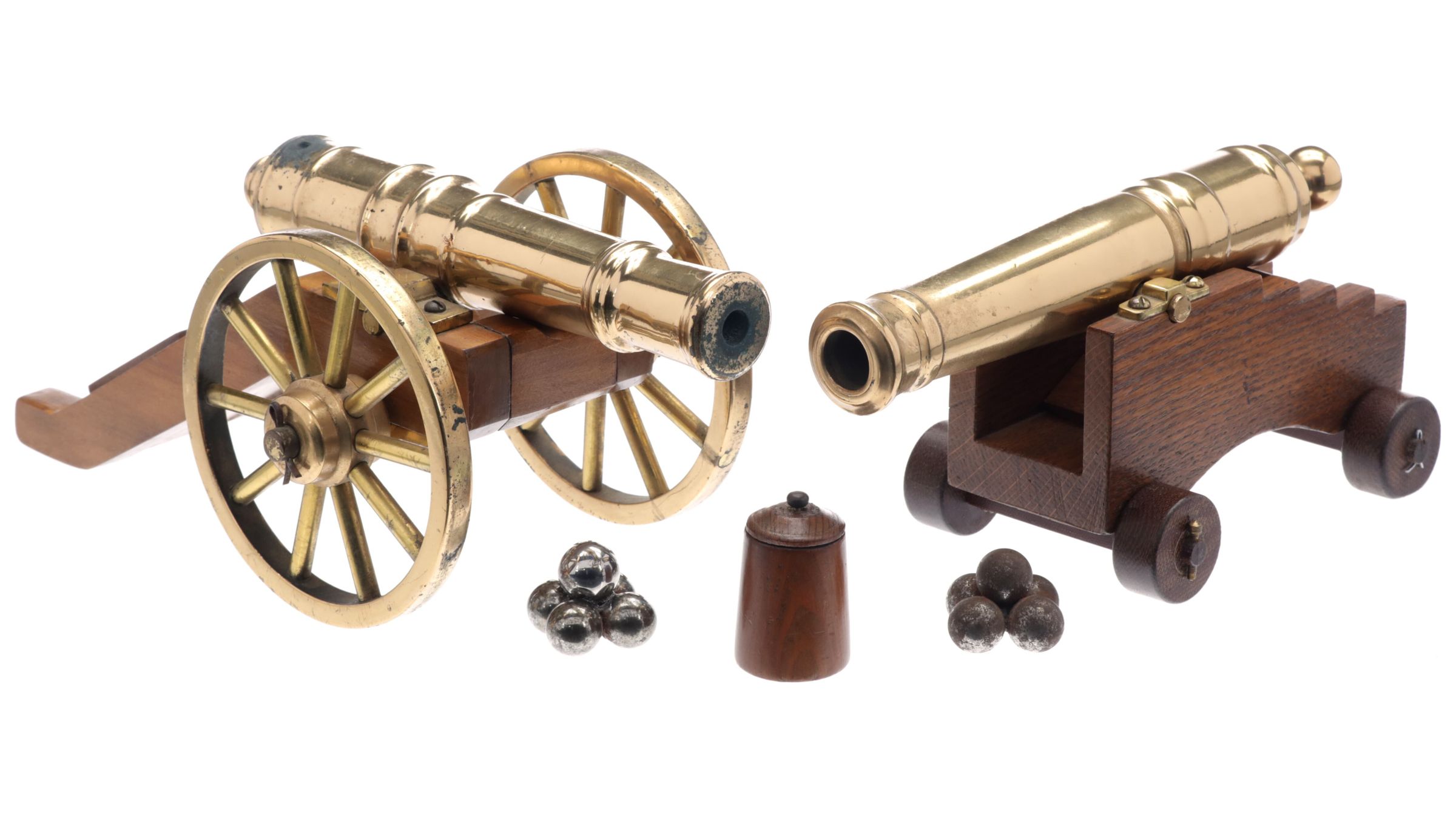 Pair of Miniature Replica Brass Cannons | Rock Island Auction