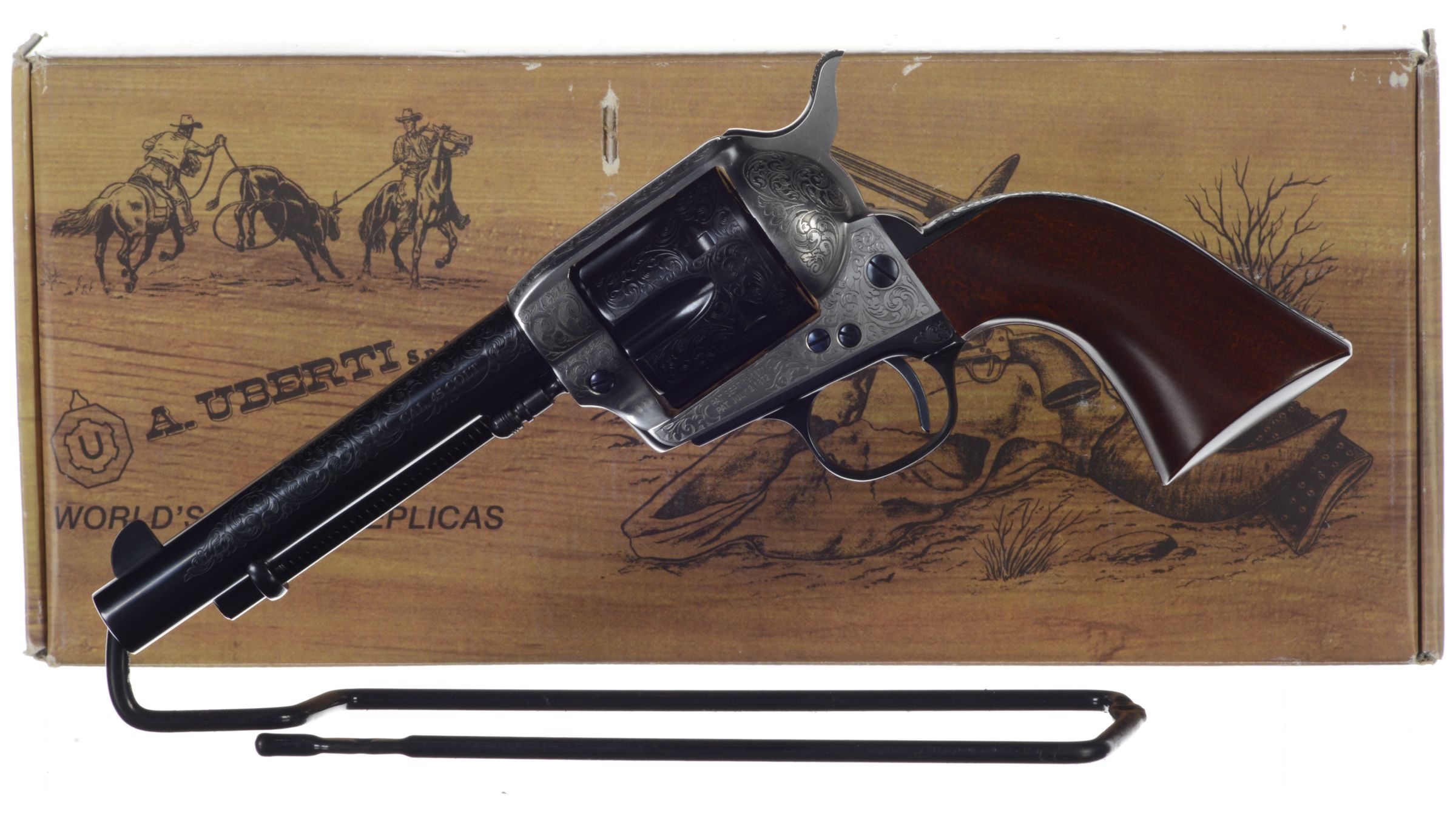 Engraved Uberti Model 1873 Single Action Revolver with Box | Rock ...