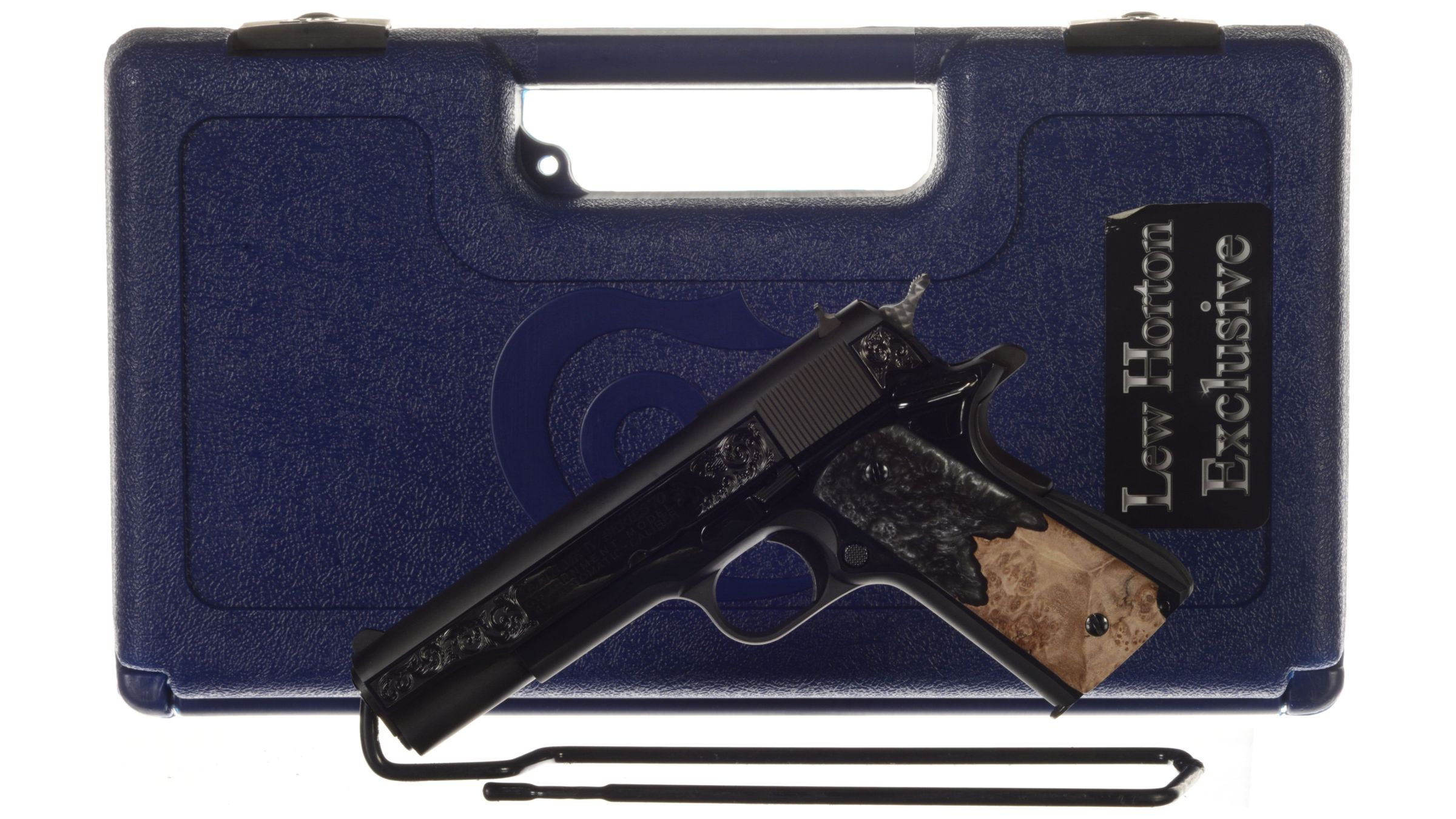 Baron Engraved Colt Government Model Semi-Automatic Pistol | Rock ...