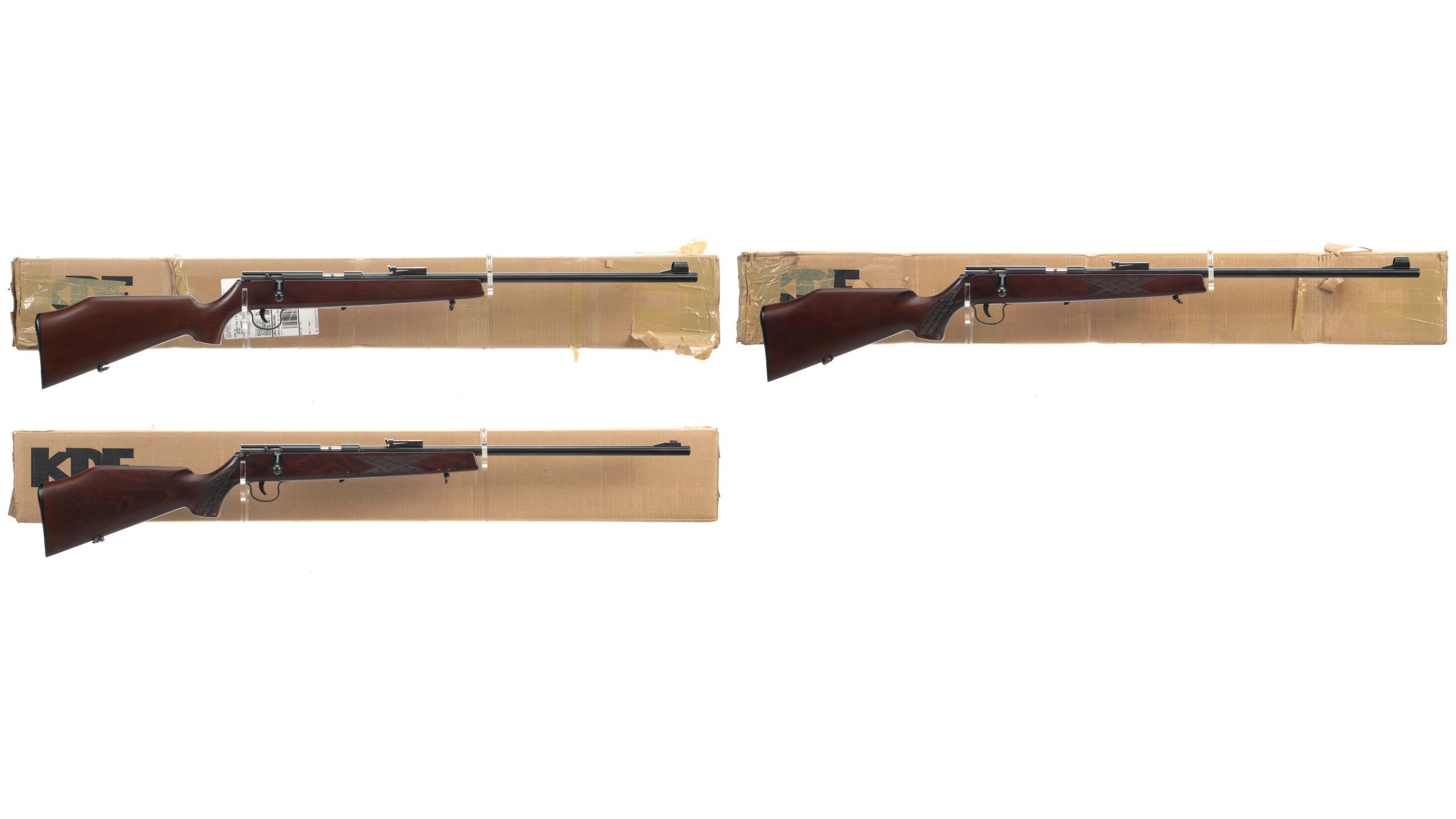 Three Voere Model 2107 Bolt Action Rifles with Boxes | Rock Island Auction