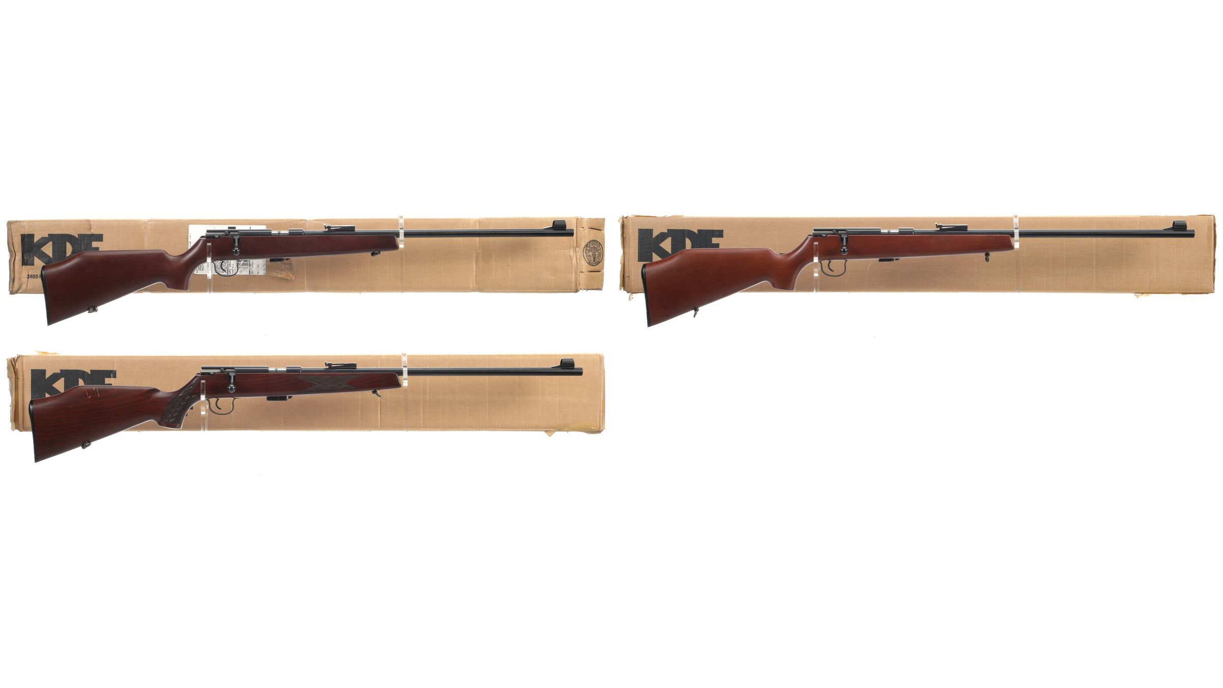 Three German Bolt Action Rifles with Boxes | Rock Island Auction