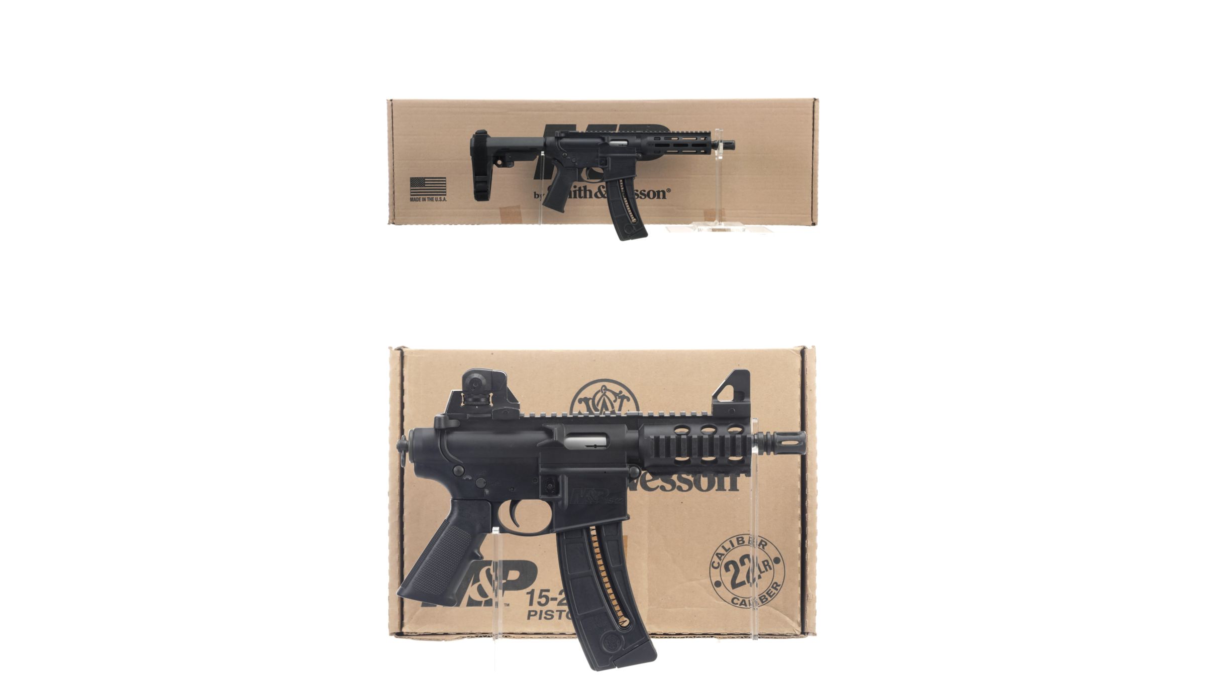 Two Smith & Wesson M&P15-22P Semi-Automatic Pistols with Boxes | Rock ...