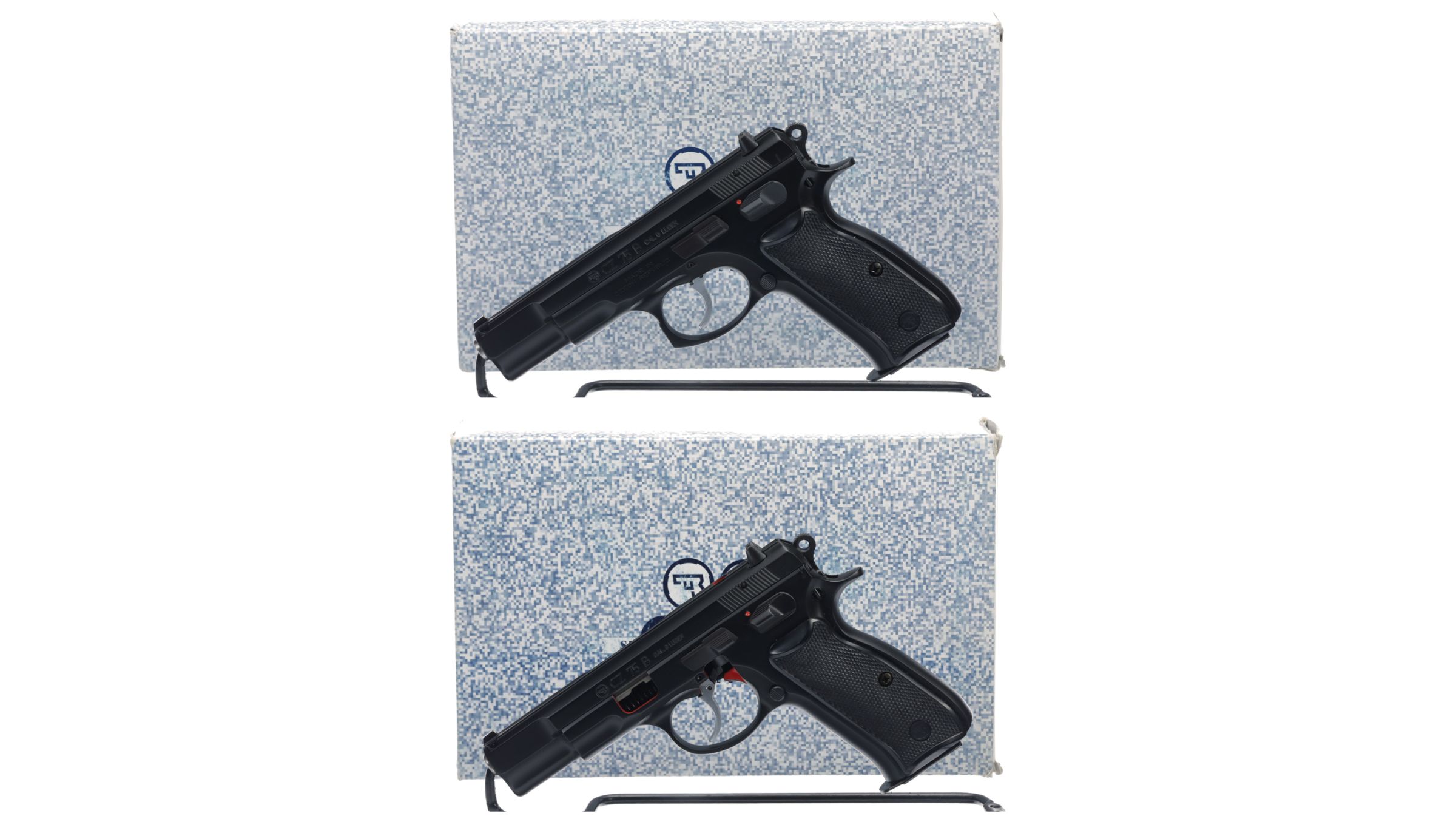 Two CZ Model 75 B Semi-Automatic Pistols with Boxes | Rock Island Auction