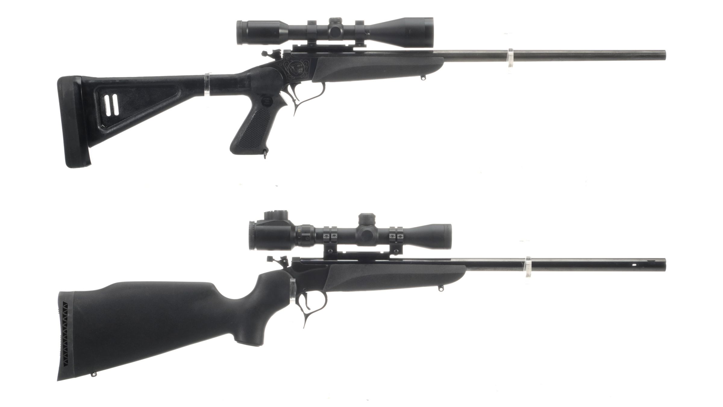 Two Thompson Center Arms Single Shot Rifles with Cases | Rock Island ...