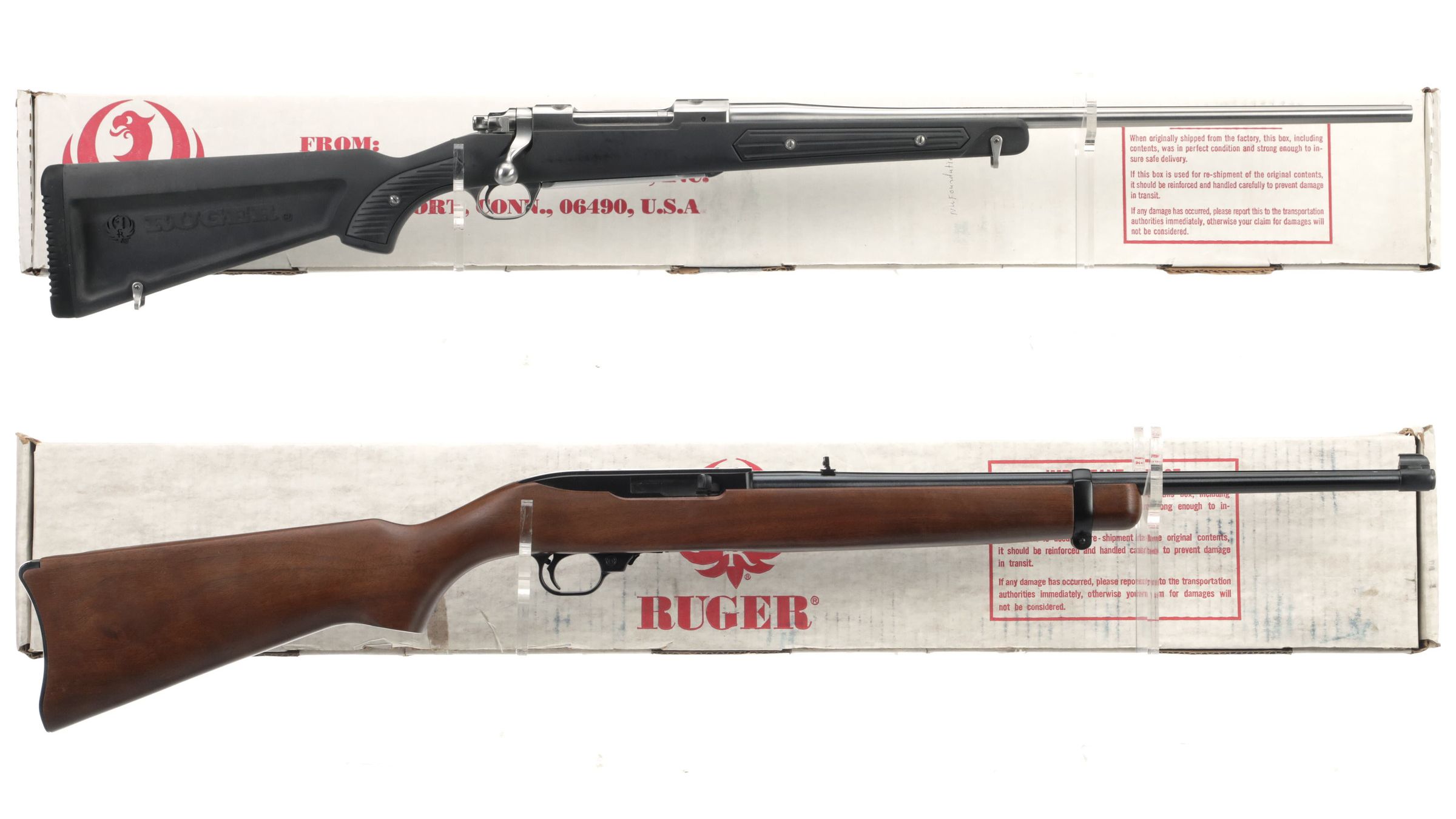 Two Ruger Rifles with Boxes | Rock Island Auction