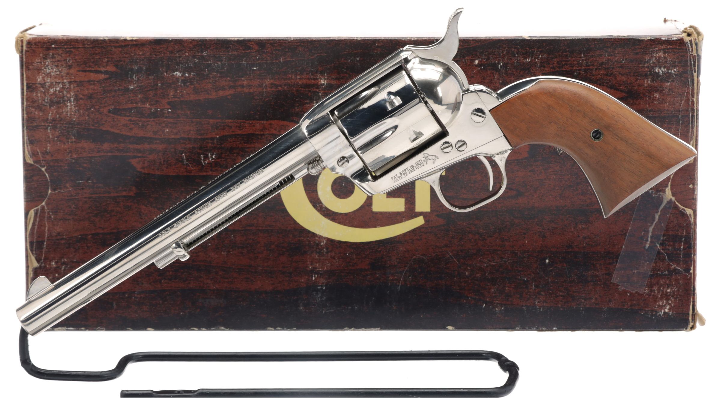 Nickel Colt Third Generation Single Action Army Revolver | Rock Island ...