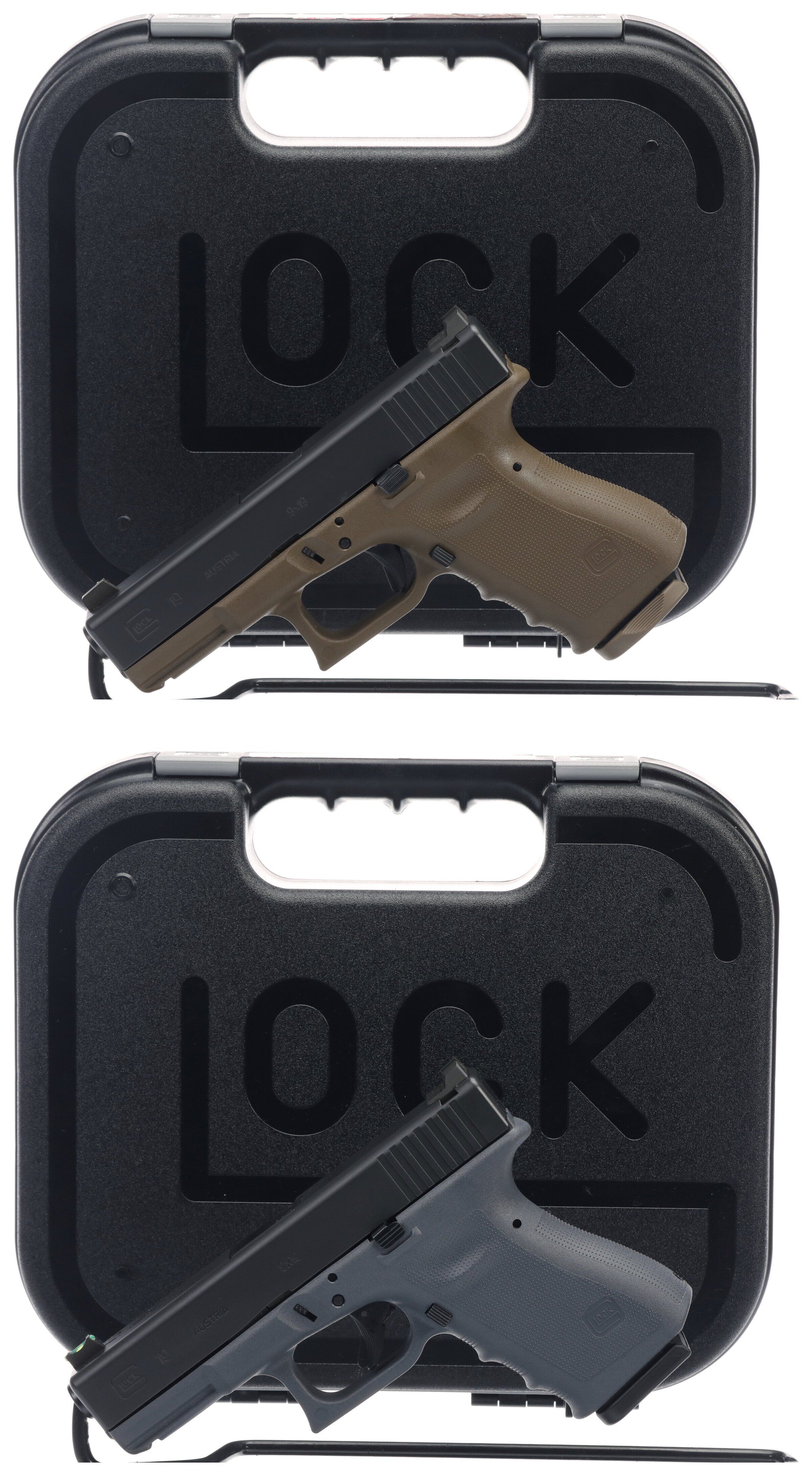 Two Glock Model 19 Semi-Automatic Pistols with Cases | Rock Island Auction