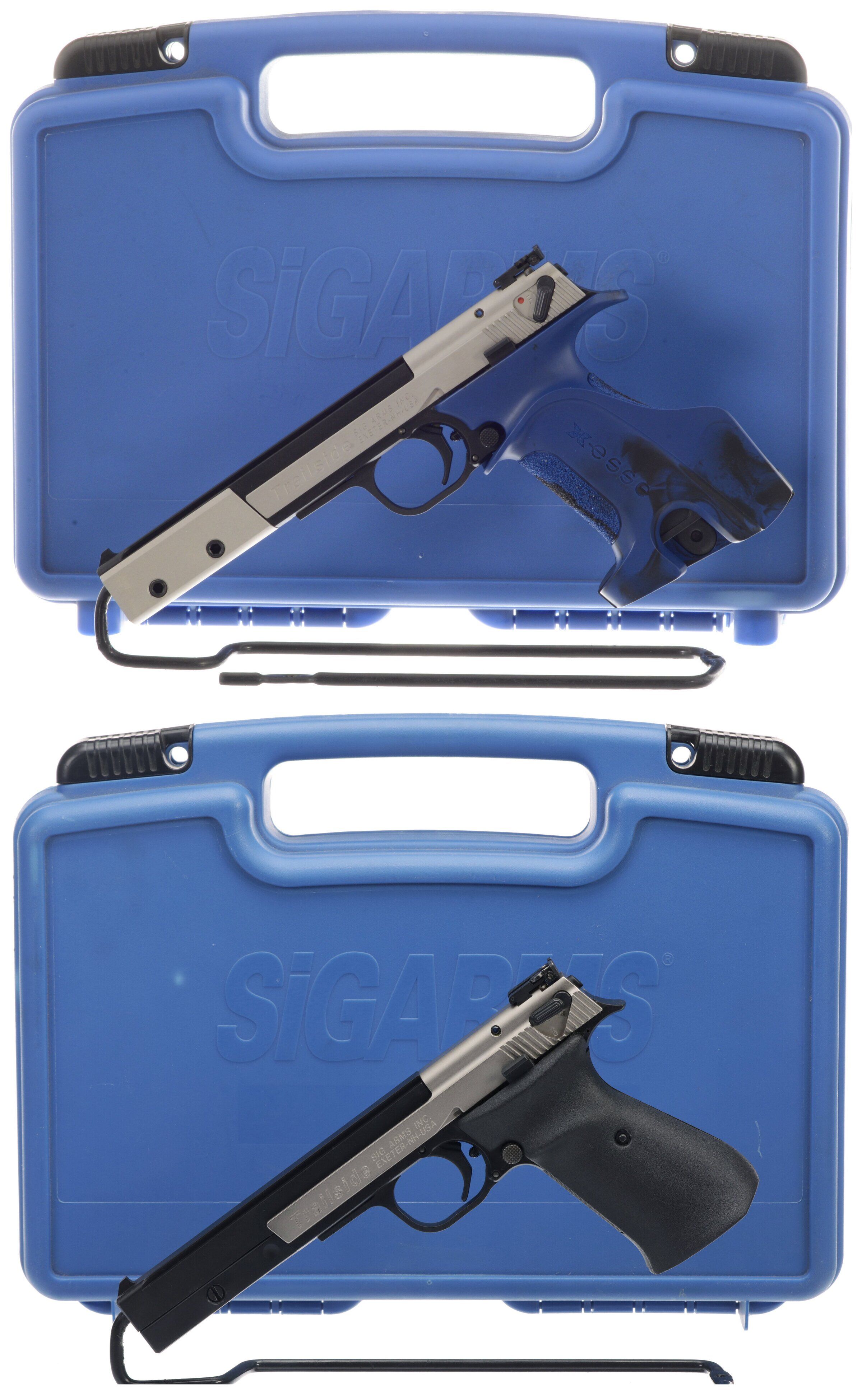 Two Sig Hammerli Trailside Semi-Automatic Pistols with Cases | Rock ...