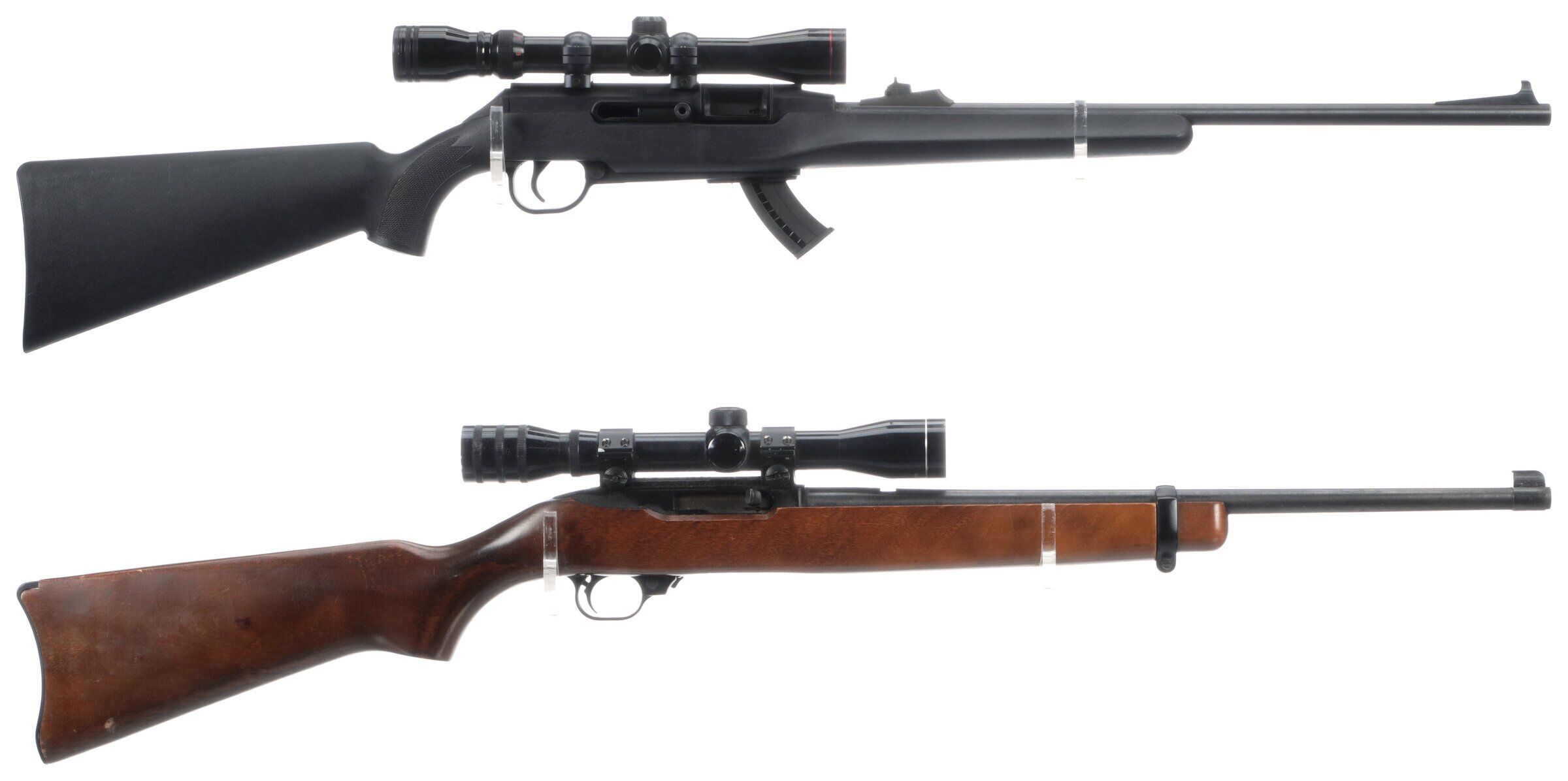 Two Semi-Automatic Rifles with Scopes | Rock Island Auction