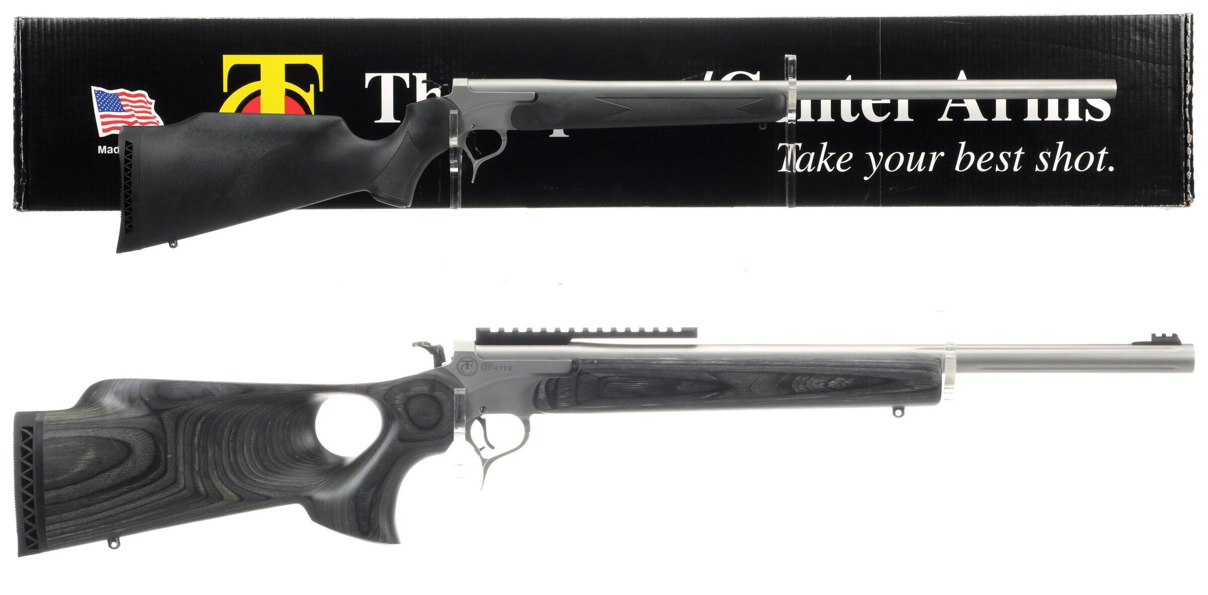 Two Thompson Center Arms Encore Single Shot Rifles | Rock Island Auction