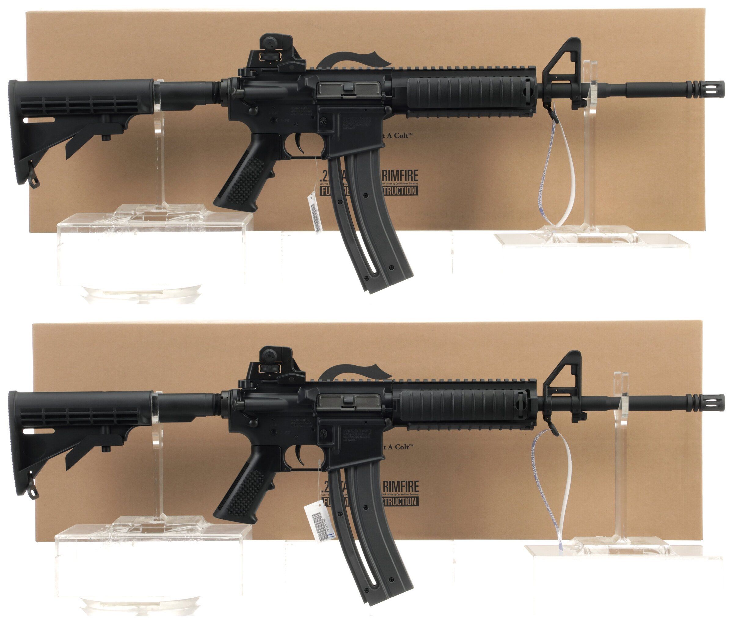 Two Walther/Colt M4 Ops Semi-Automatic Rifles with Boxes | Rock Island ...