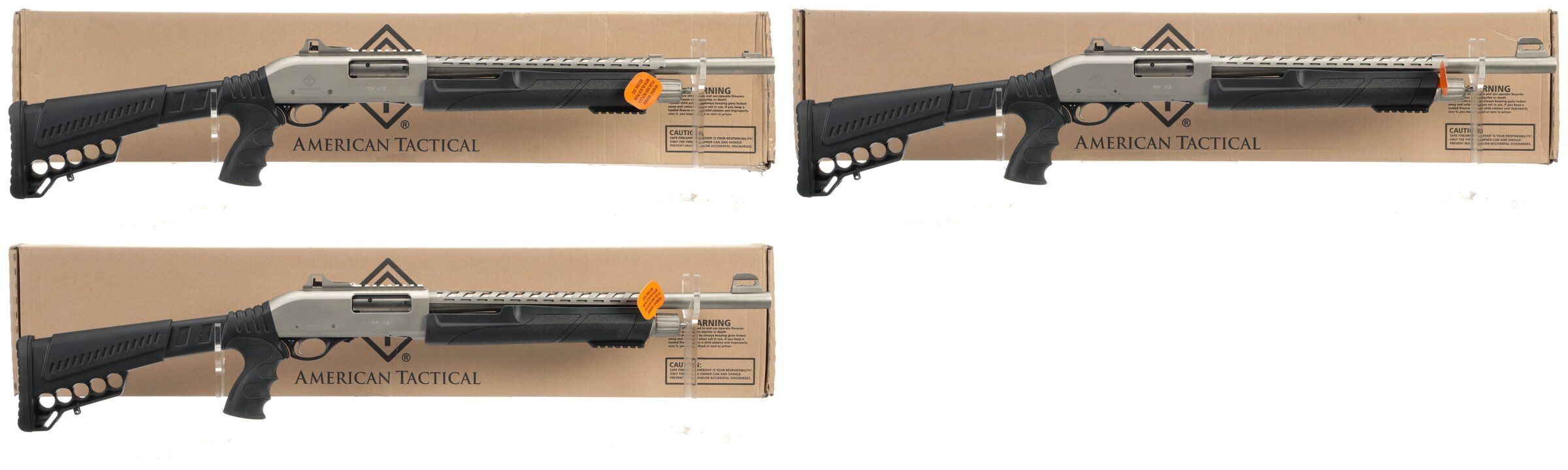 Three American Tactical DF-12 Slide Action Shotguns with Boxes | Rock ...