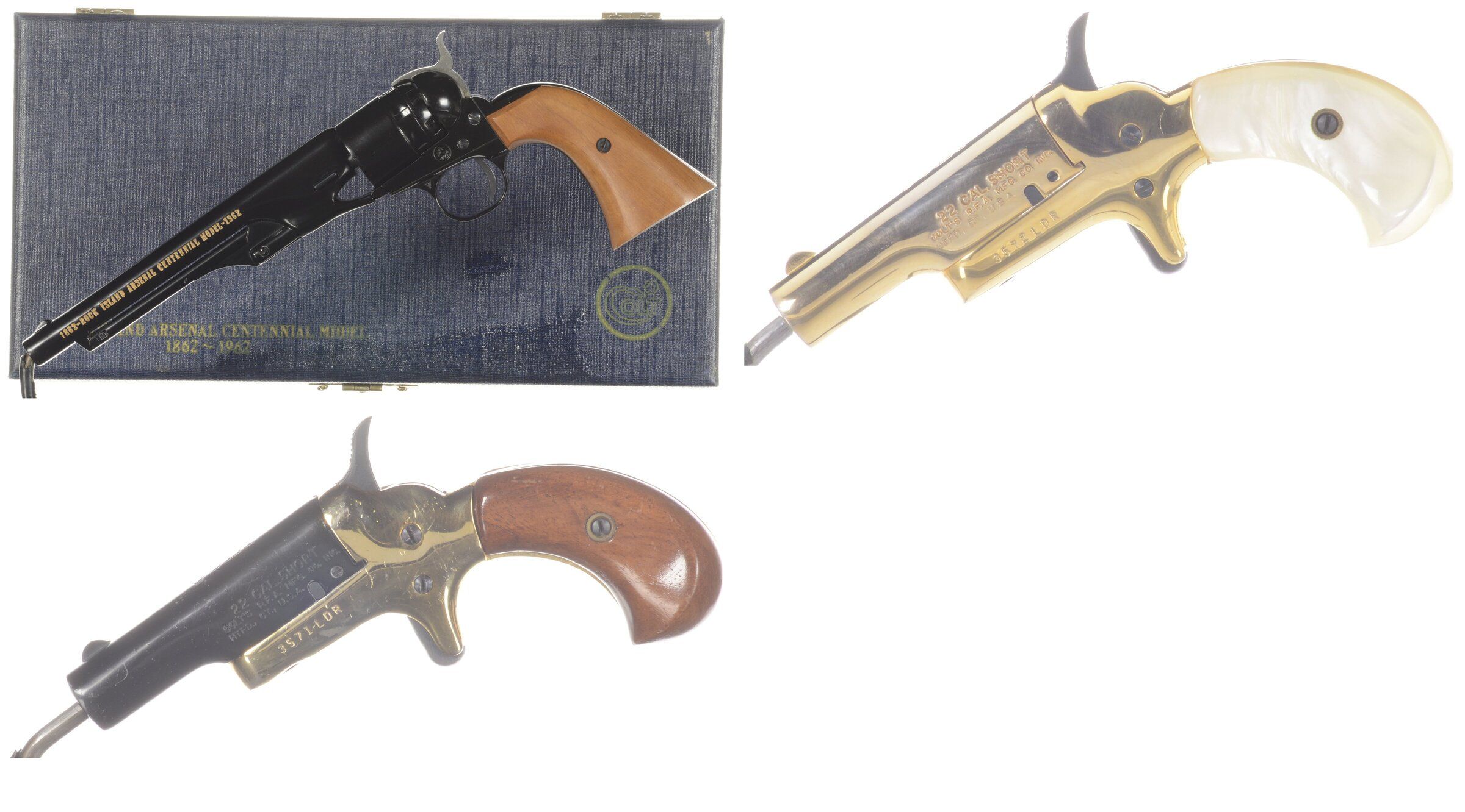 Three Colt Single Shot Pistols with Cases | Rock Island Auction