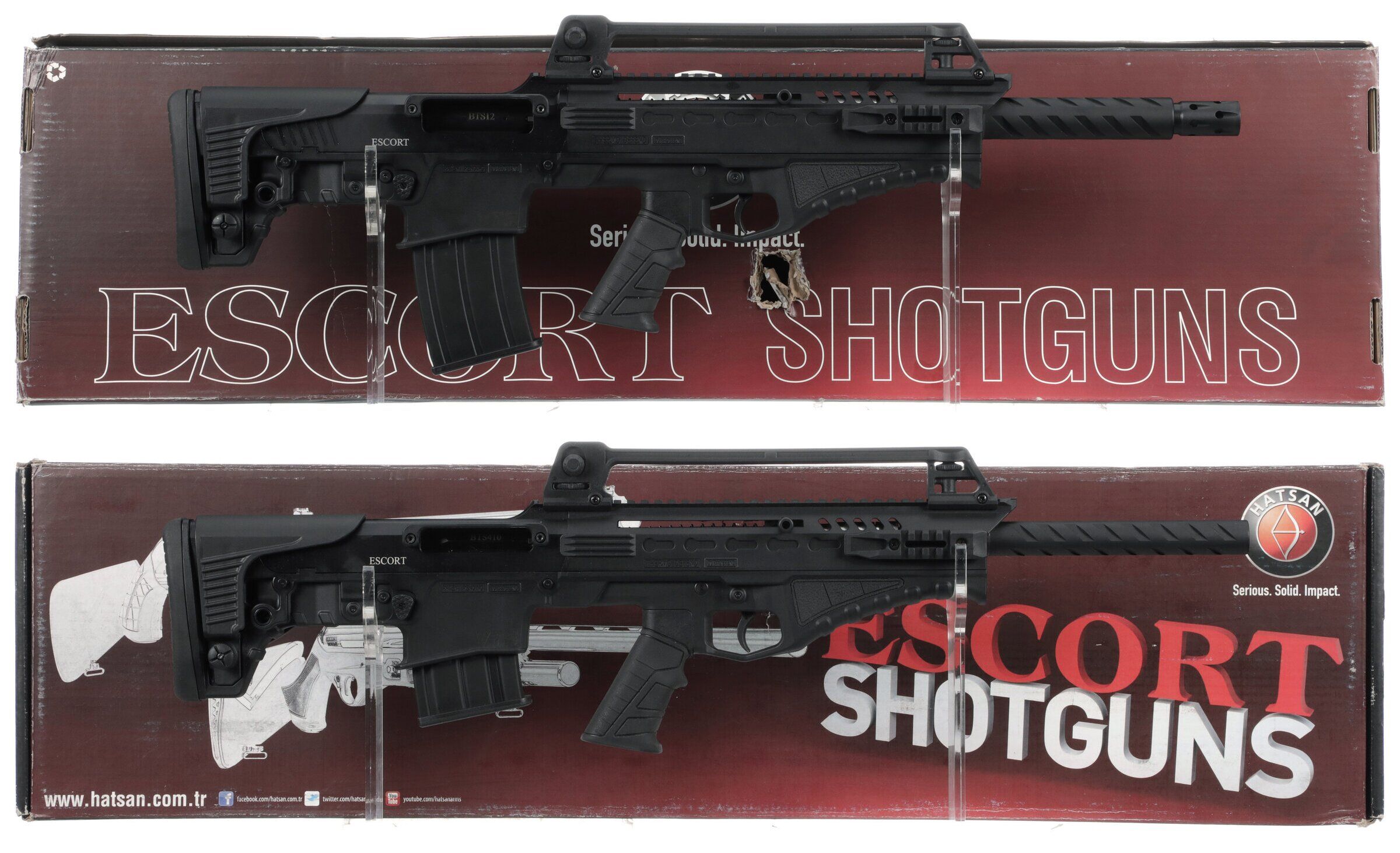 Two Hatsan Escort BTS12 Semi-Automatic Bullpup Shotguns | Rock Island ...